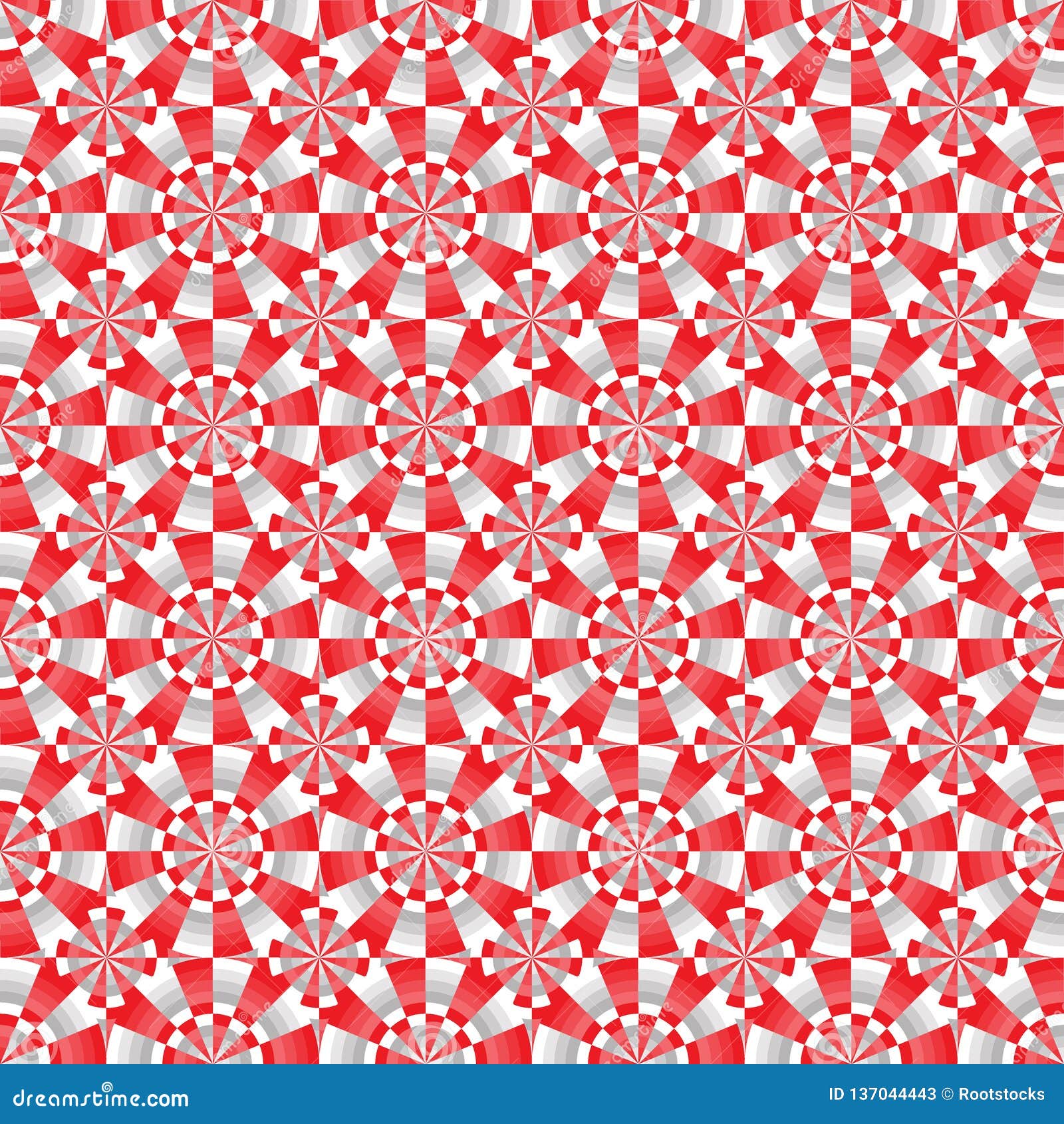 Seamless Geometrical Red, White and Gray Pattern Stock Illustration ...