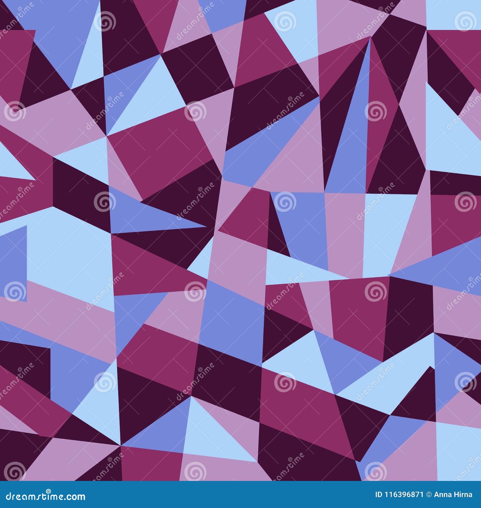 Abstract Geometric Seamless Pattern in Trend Colors. Stock Illustration ...