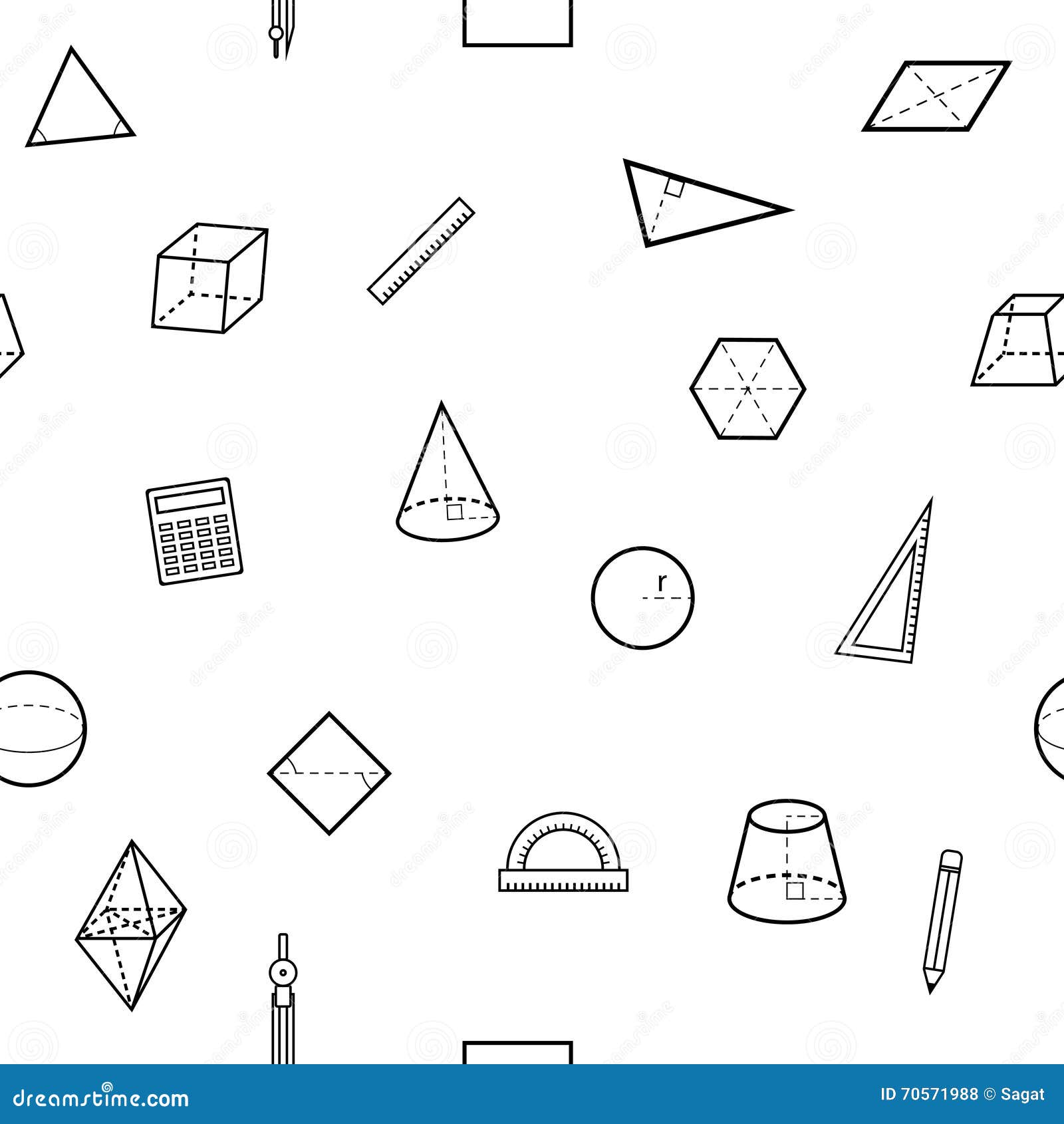 Geometry Science Education Concept Vector Poster In Flat Style Design ...