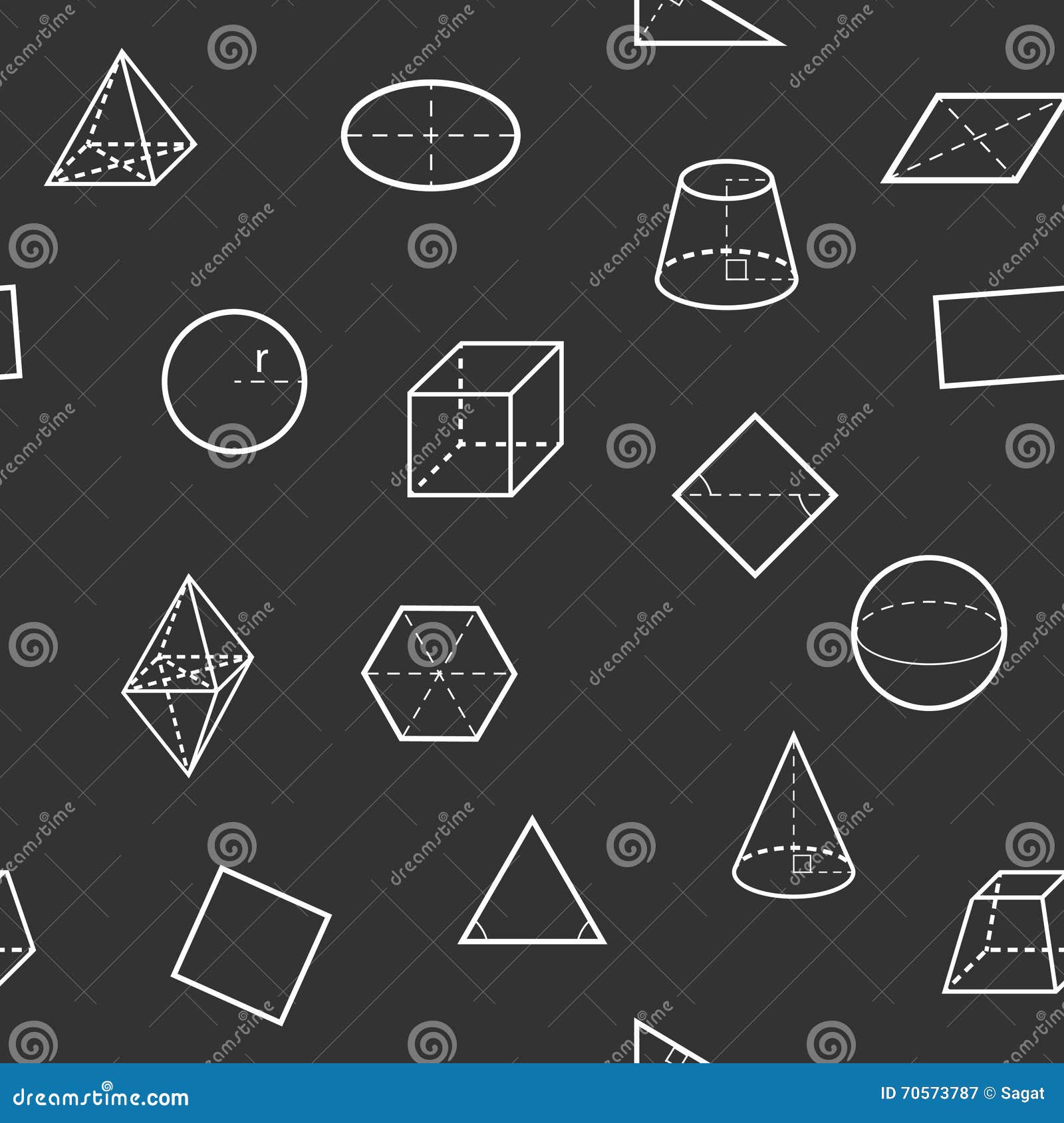 Geometry Science Education Concept Vector Poster In Flat Style Design ...