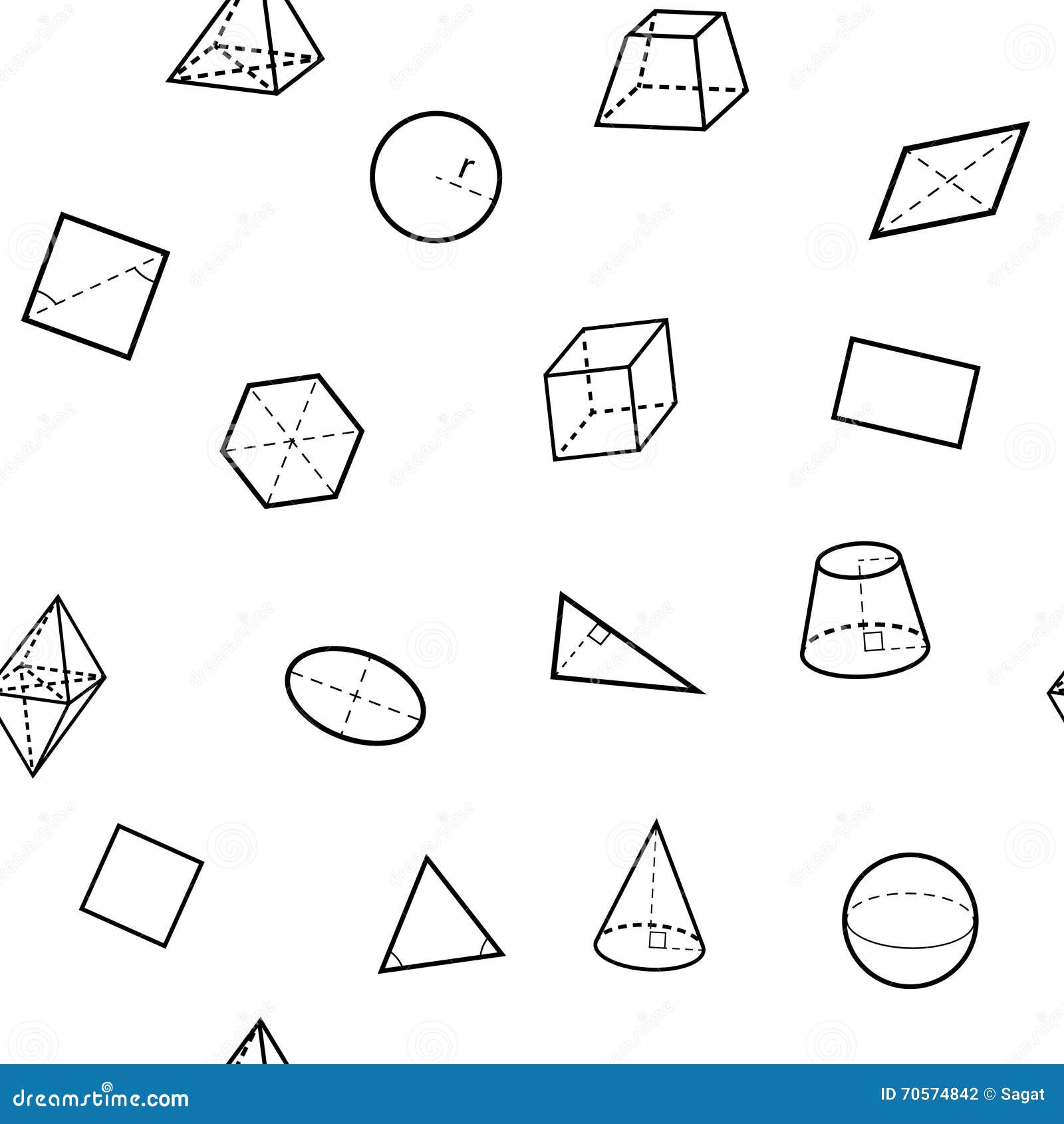 Geometry Science Education Concept Vector Poster In Flat Style Design ...