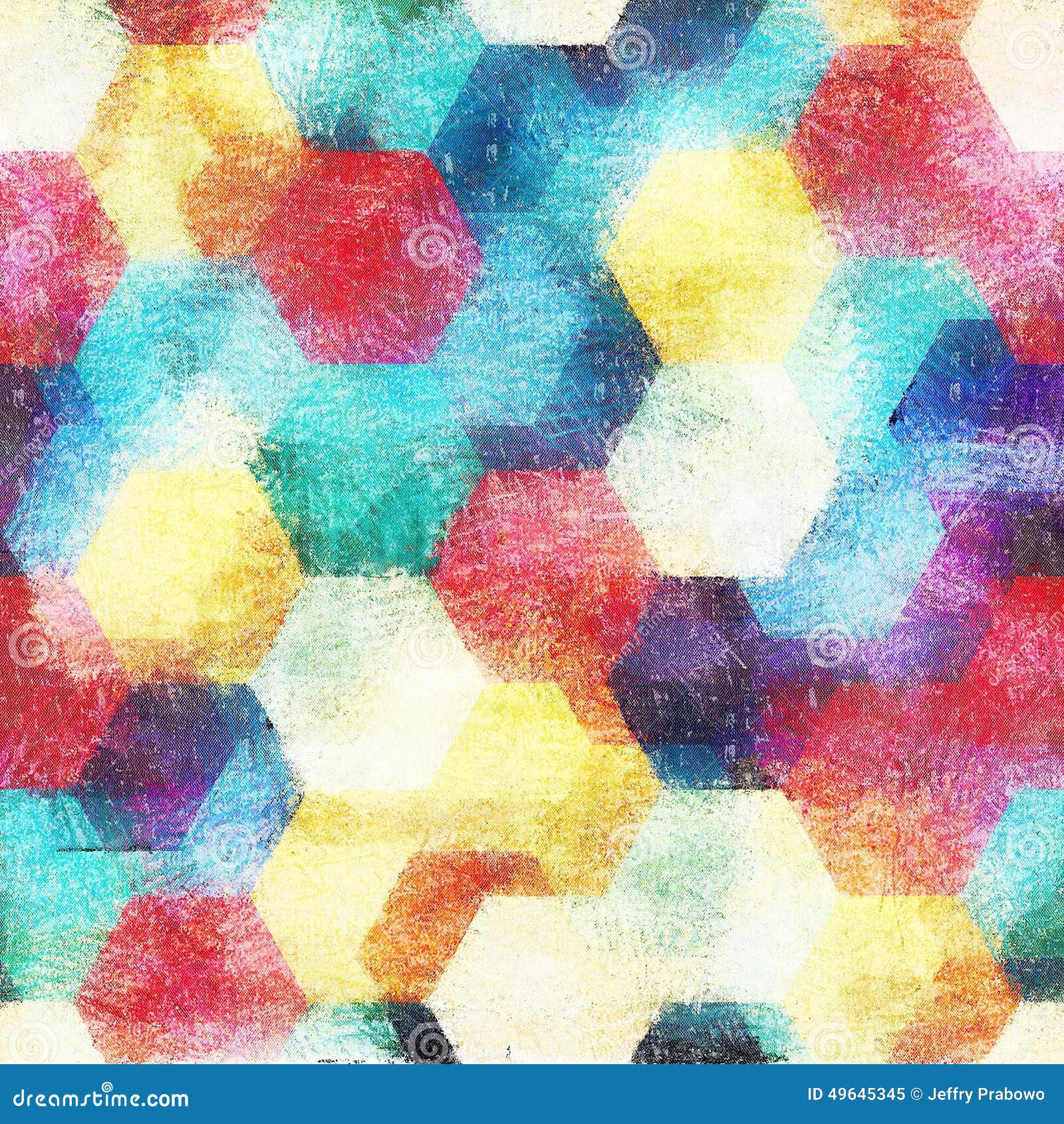 Seamless Geometry Water Color Style Background Stock Illustration ...