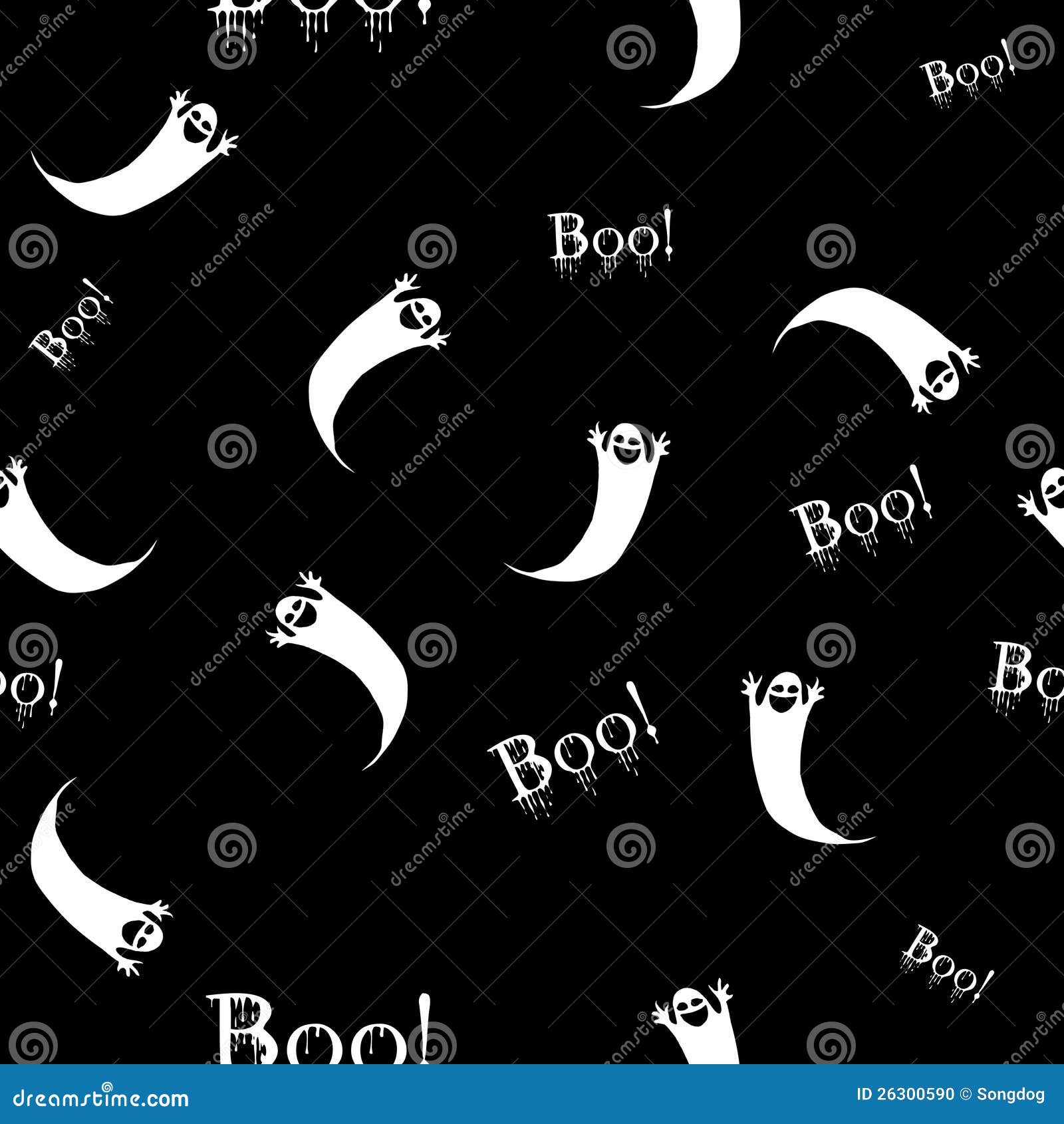 Seamless Ghost Background stock illustration. Illustration of scary ...