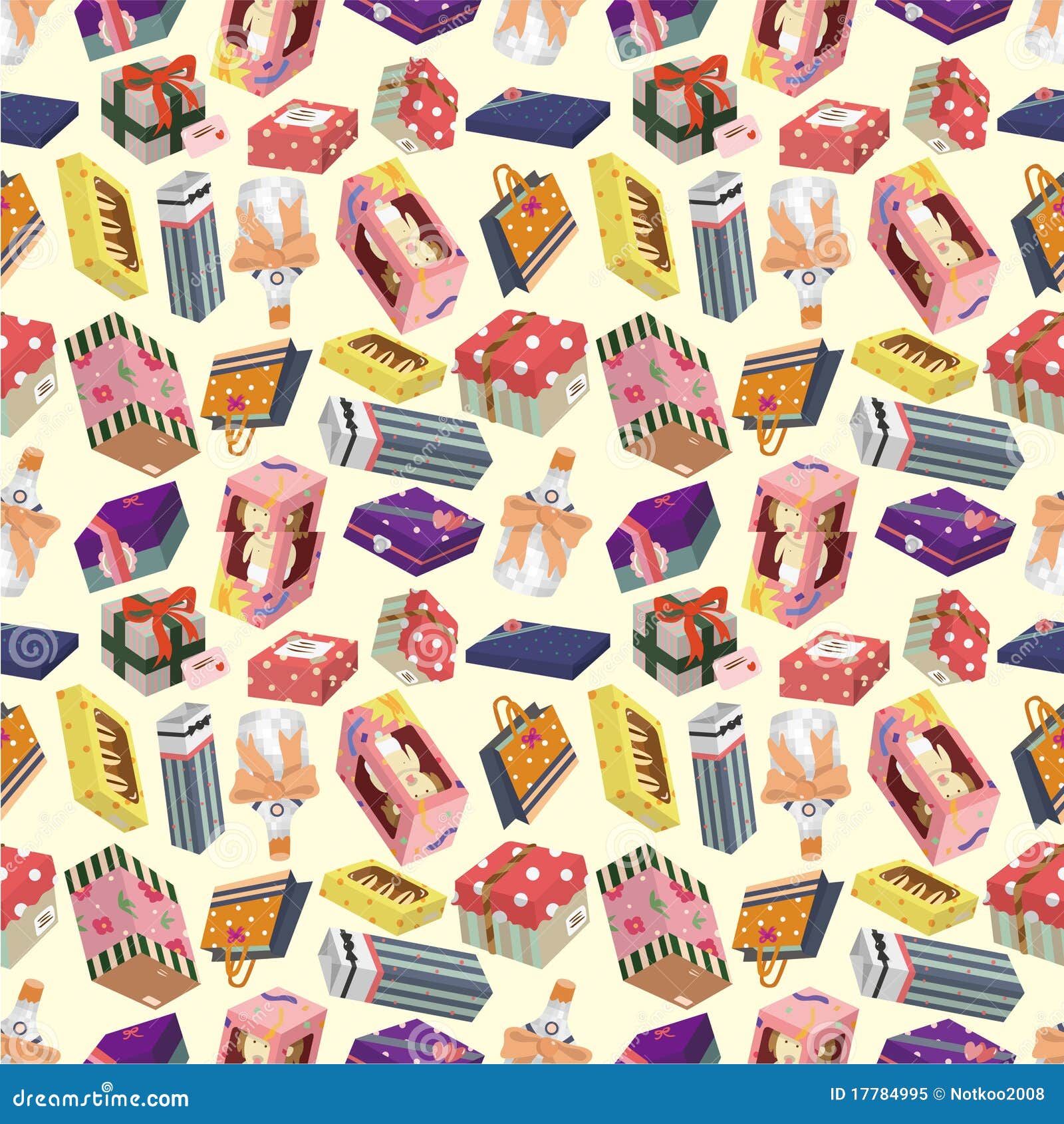 Seamless Gift pattern stock vector. Illustration of decorative - 17784995