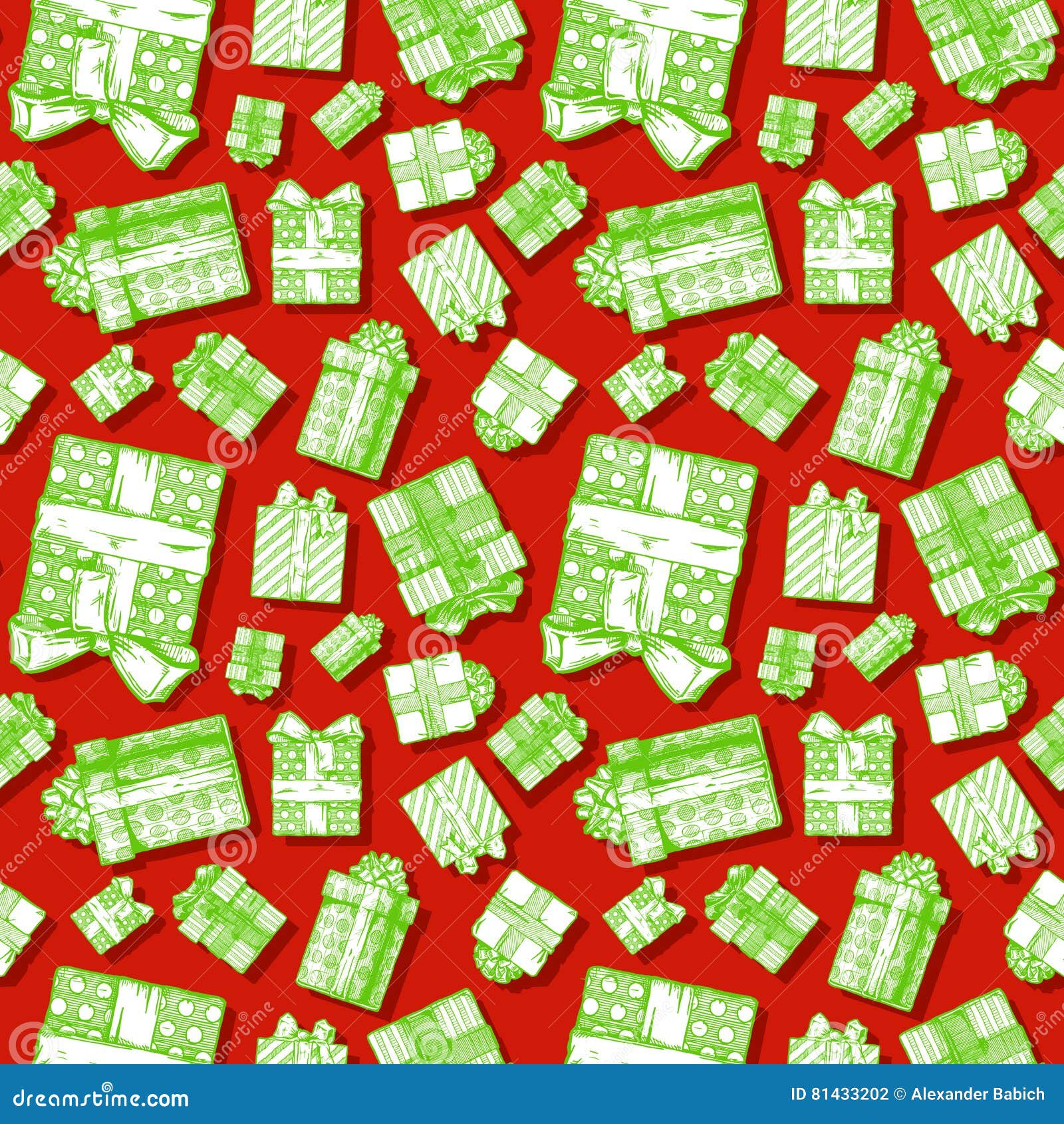 Seamless Gift Pattern stock vector. Illustration of pattern - 81433202