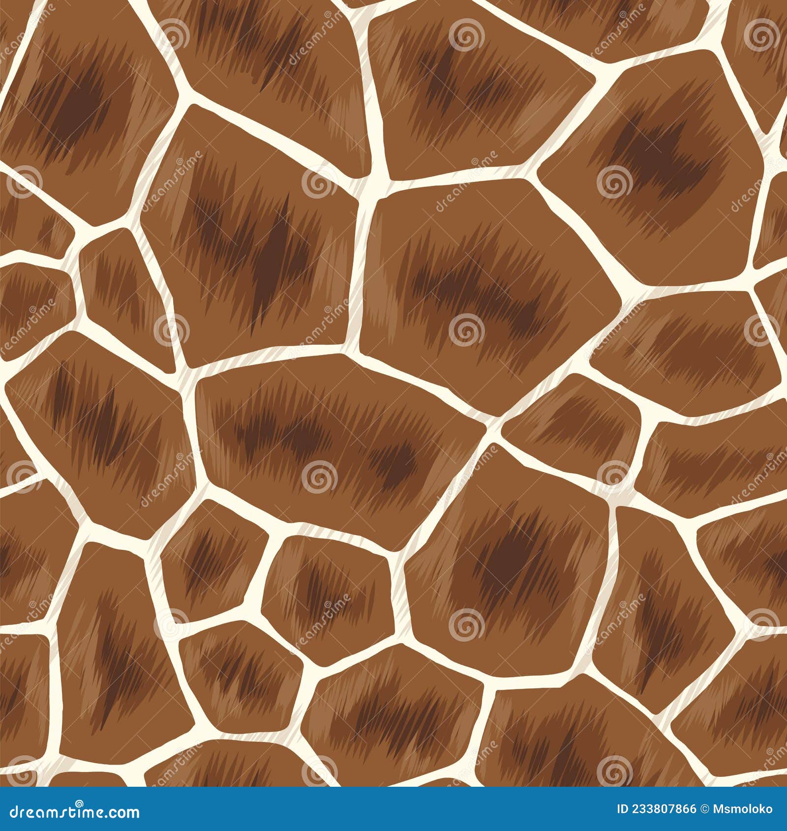 Seamless Giraffe Skin Pattern. Vector Exotic African Animal Texture. Stock Illustration ...