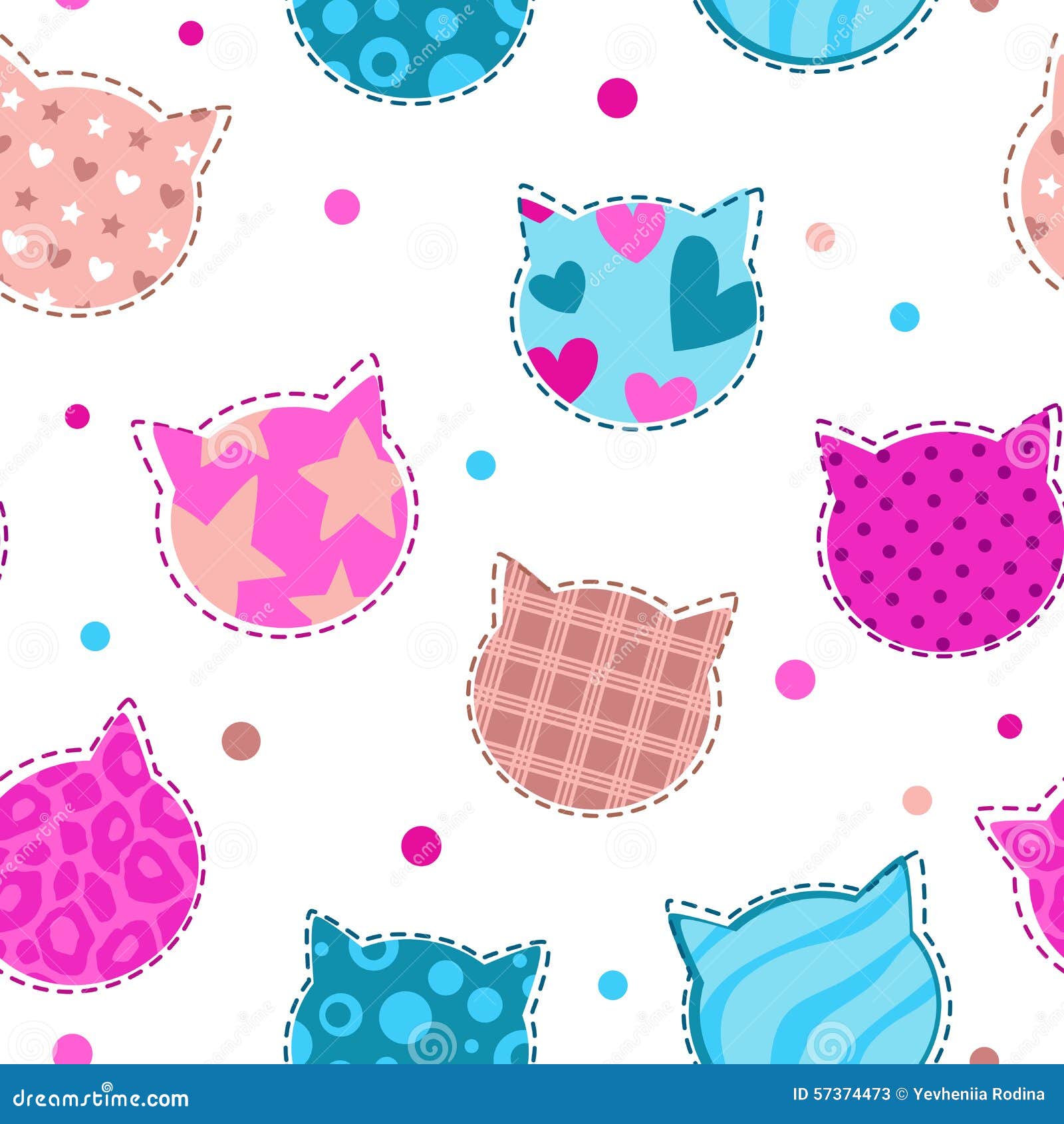 Girlish Pattern Cartoon Vector | CartoonDealer.com #27532235