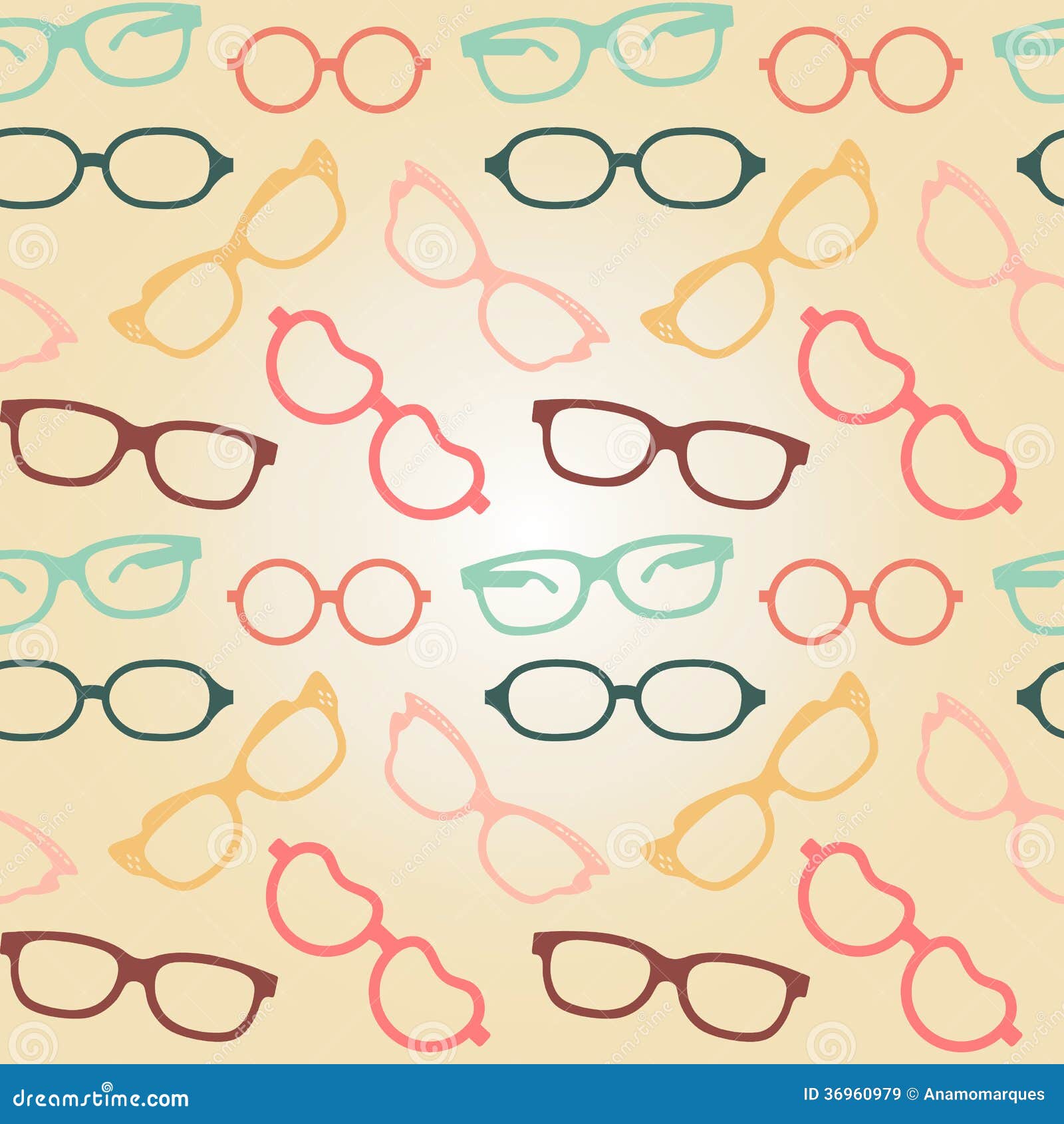 Seamless glasses pattern stock vector. Illustration of pattern - 36960979