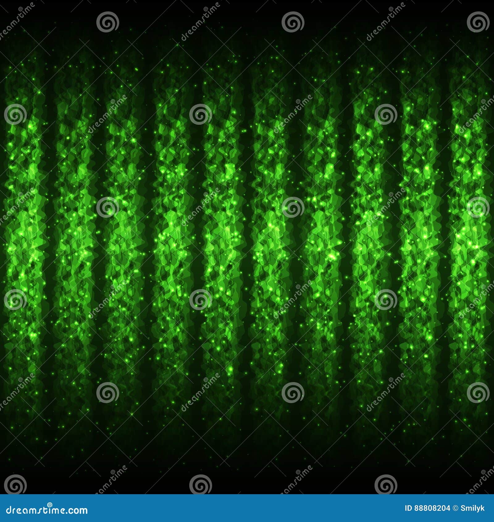 Seamless Glowing Pattern of Green Wave Lines for App, Program, W Stock ...