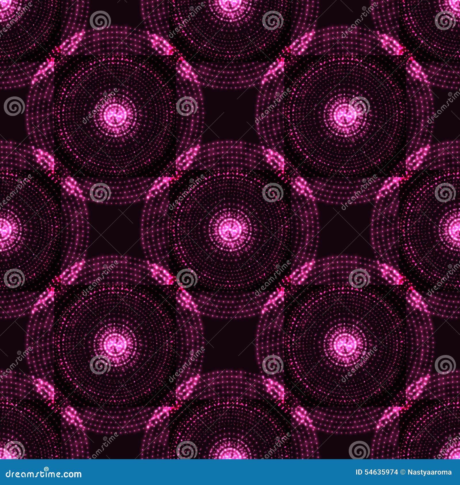 Seamless Glowing Pink Pattern Stock Illustration - Illustration of ...