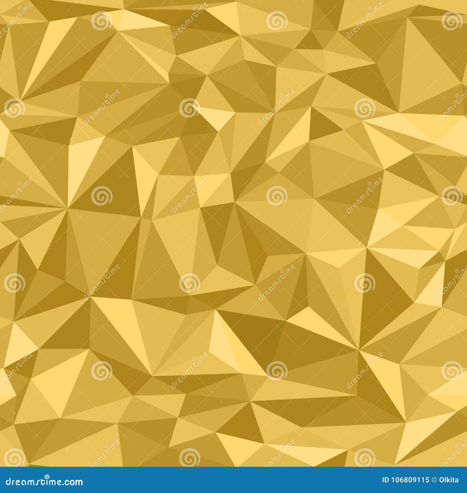Seamless Gold Abstract Pattern. Imitation of Print of Golden Crumpled ...