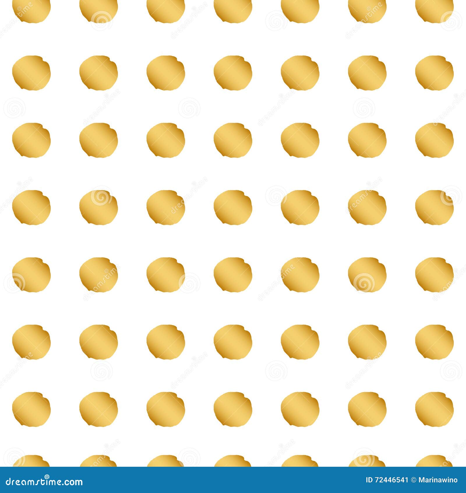 Seamless gold dot pattern. stock vector. Illustration of hand - 72446541