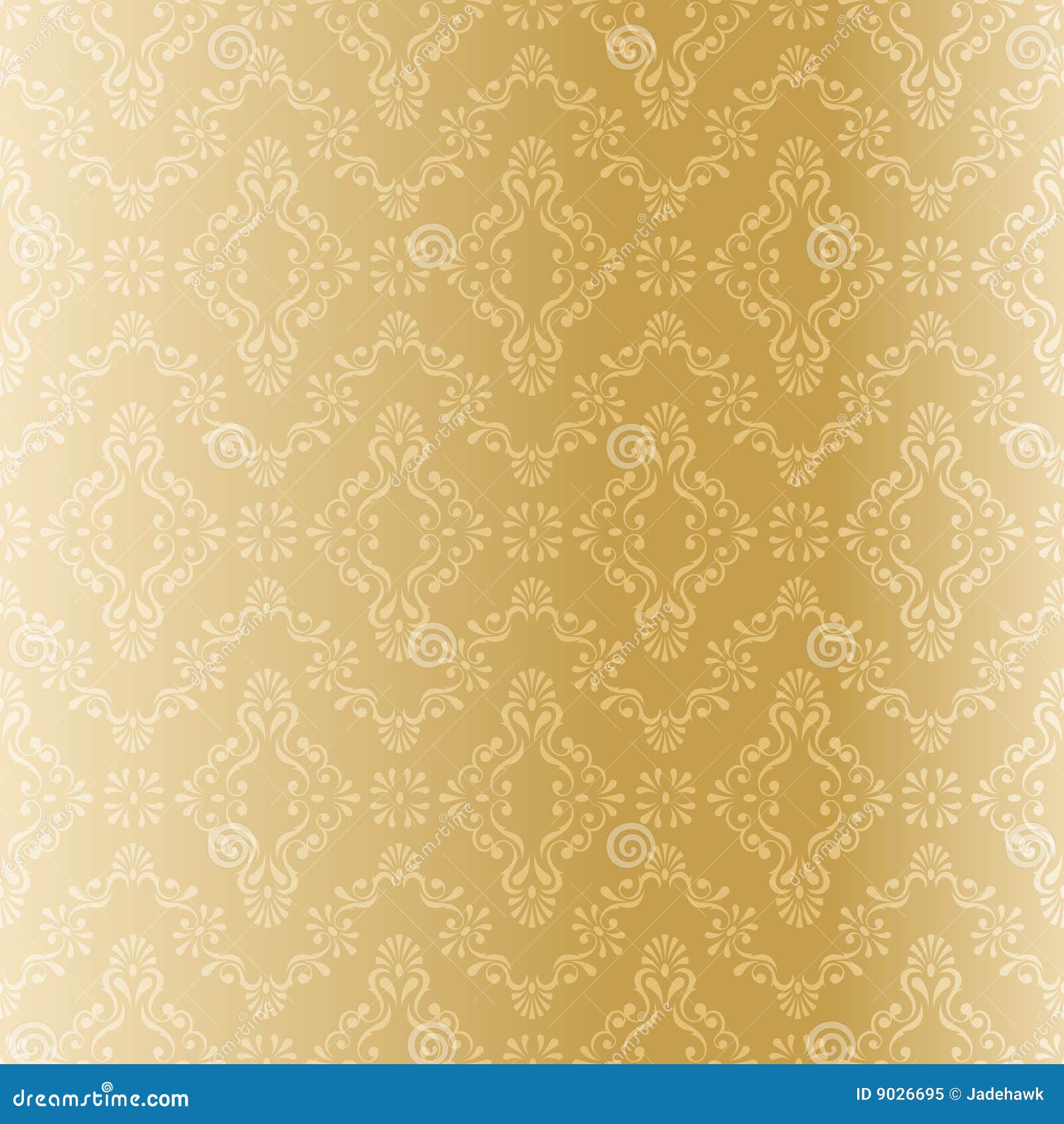 Seamless Gold Filigree Pattern Stock Vector - Illustration of glossy ...