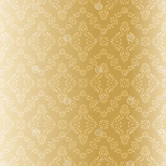 Seamless Gold Filigree Pattern Stock Vector - Illustration of glossy ...