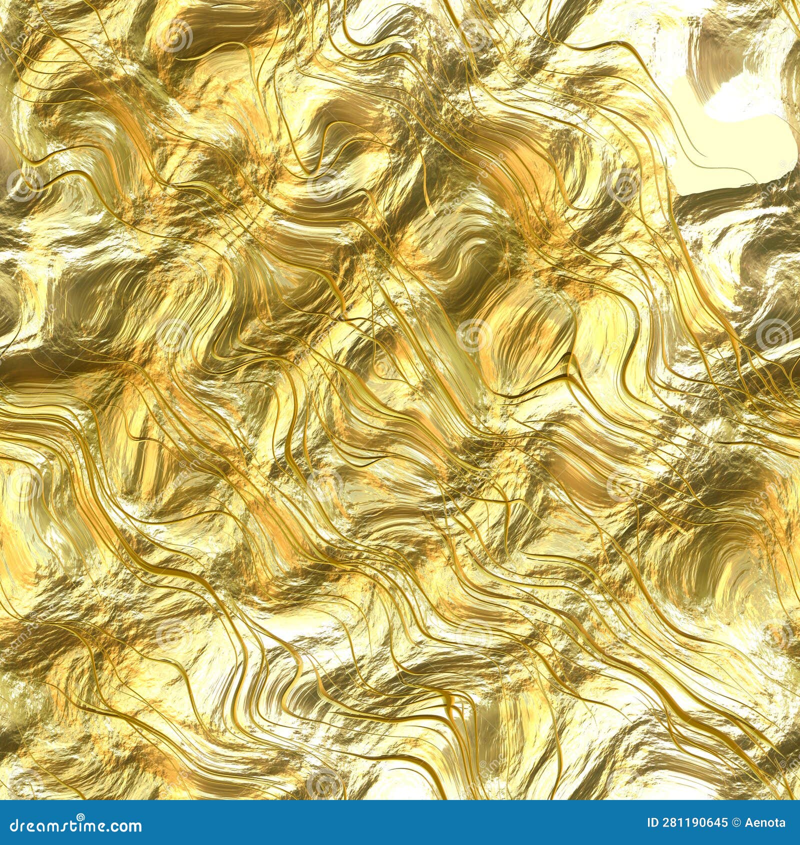 Seamless Gold Metal Pattern Stock Illustration - Illustration of ...