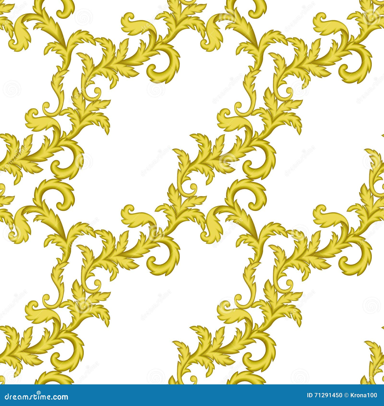 Seamless Gold Pattern stock vector. Illustration of gilt - 71291450