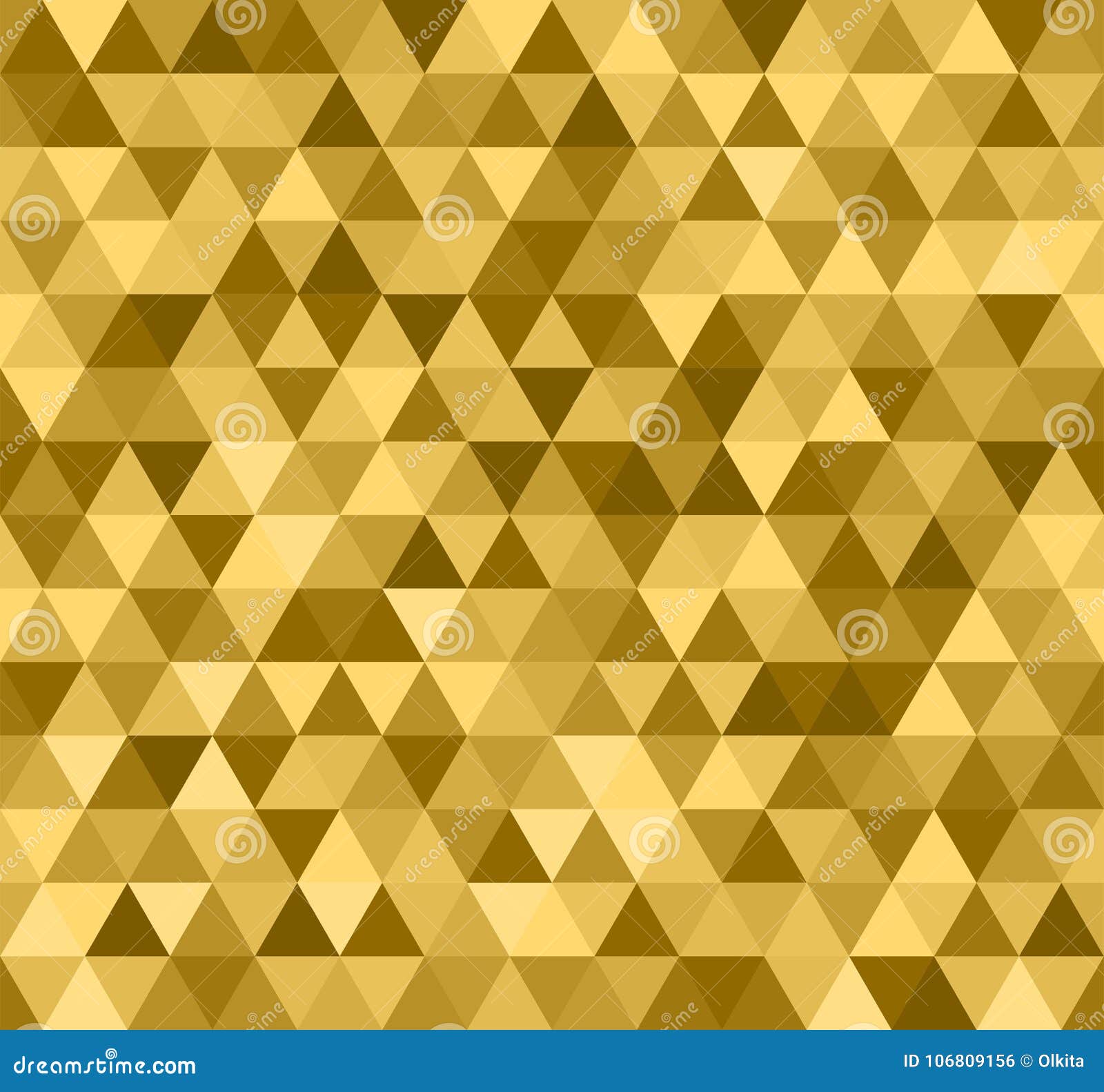 Seamless Golden Abstract Pattern. Geometric Print Composed of Triangles ...