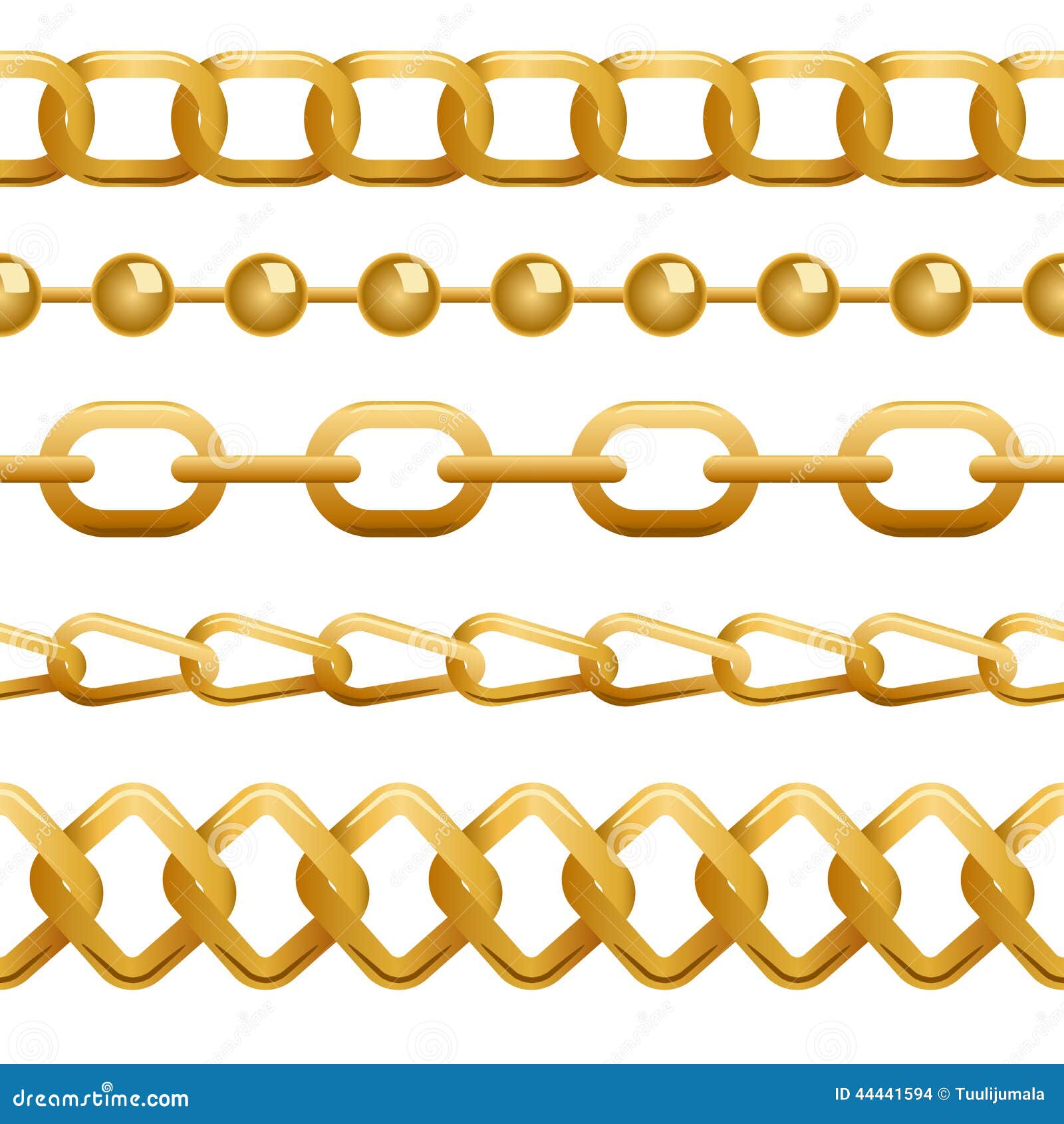 Seamless Golden Chains Template Stock Vector - Illustration of graphic ...