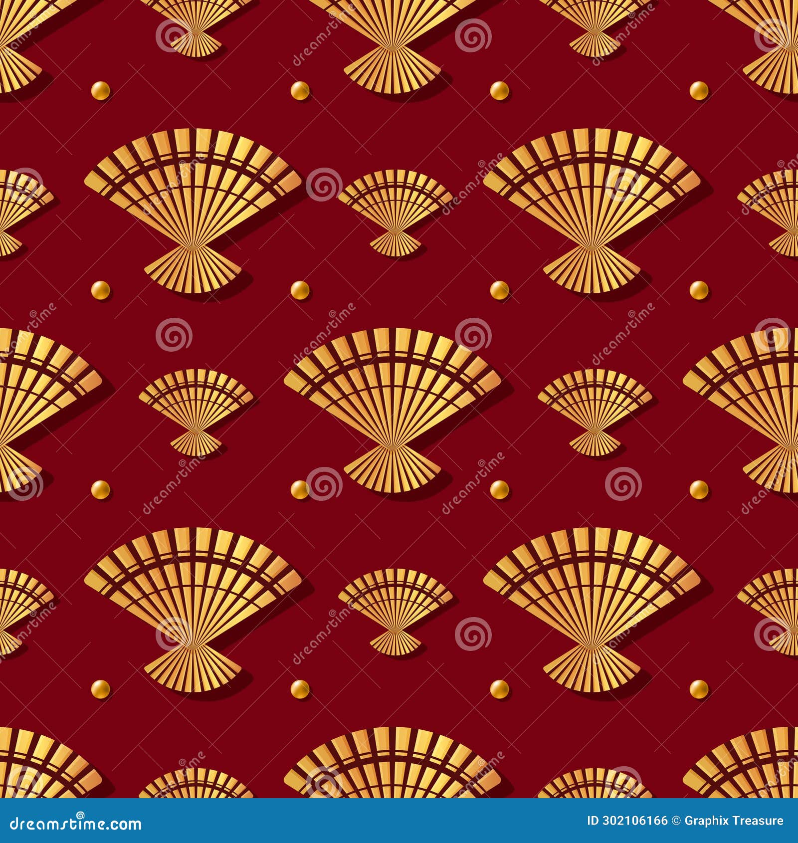 Seamless Golden Chinese Pattern, Abstract Vector Background, Decorative ...