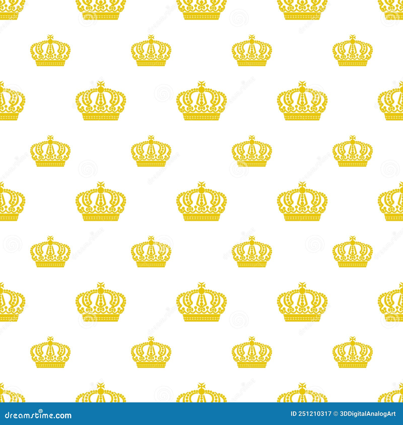 Seamless Golden Crown Texture - A Royal Texture Cartoon Vector ...