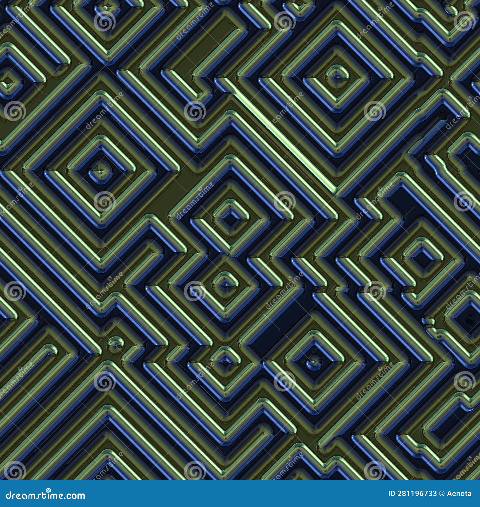 Seamless Golden Maze Pattern Stock Illustration - Illustration of ...