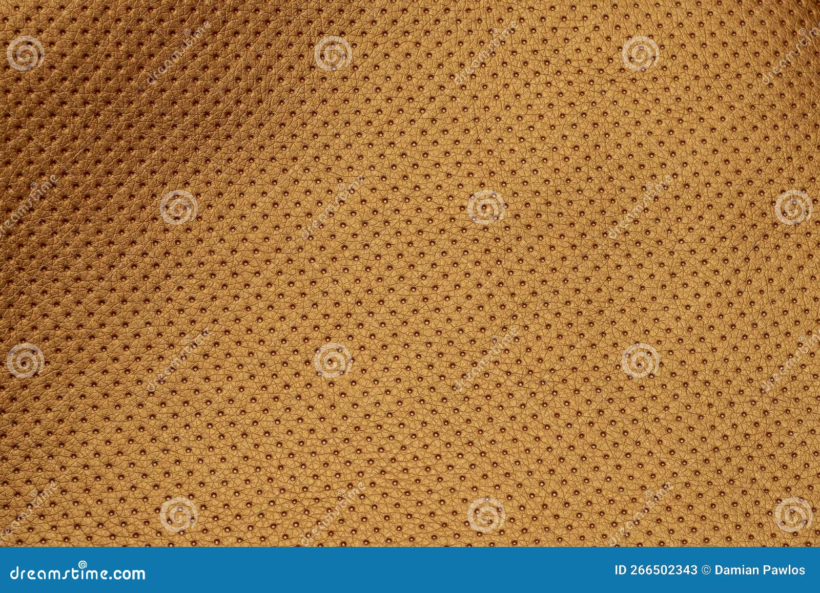 Seamless Golden Perforated Leather Texture Stock Image - Image of ...