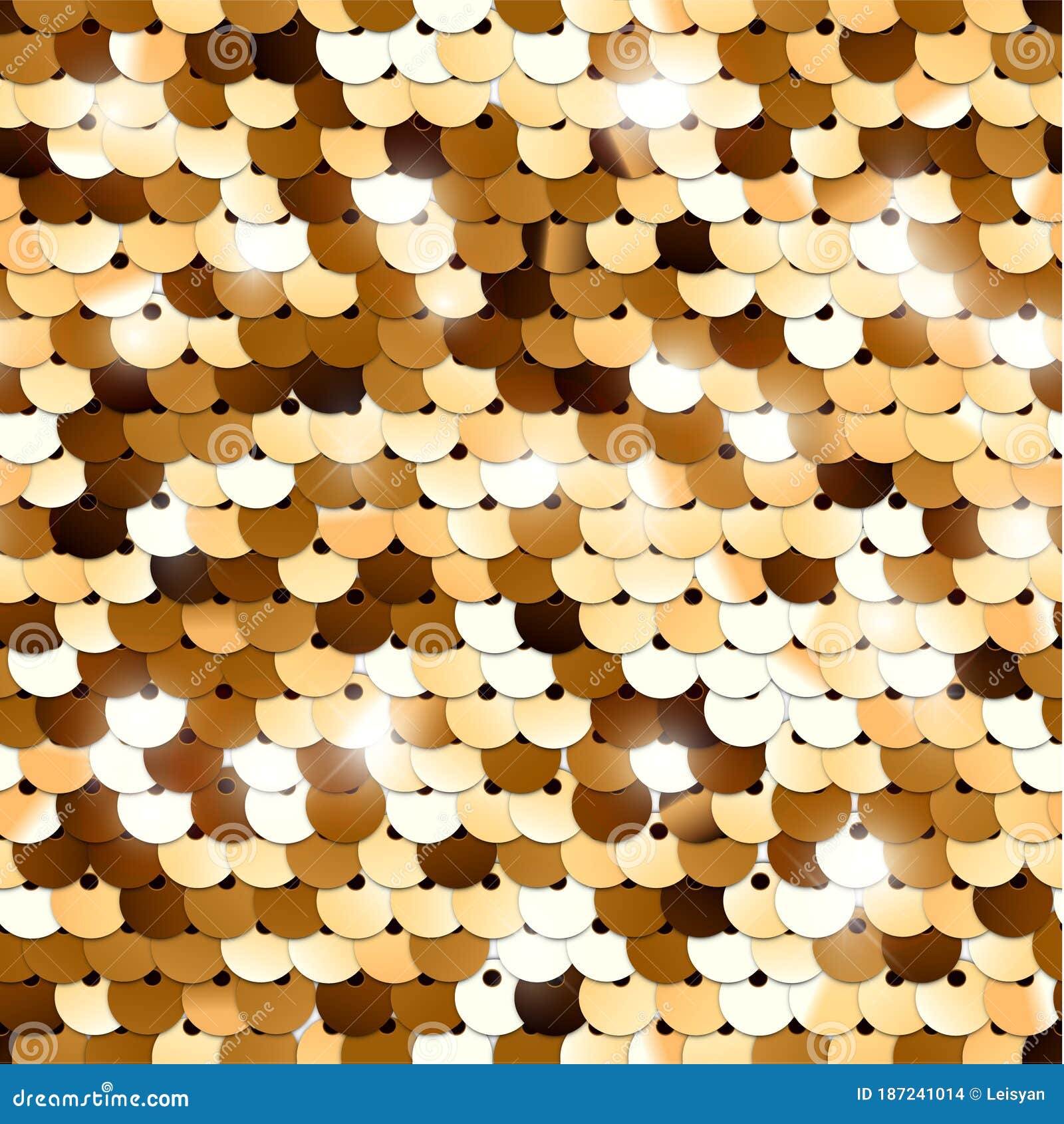 Seamless golden sequins stock vector. Illustration of seamless - 187241014