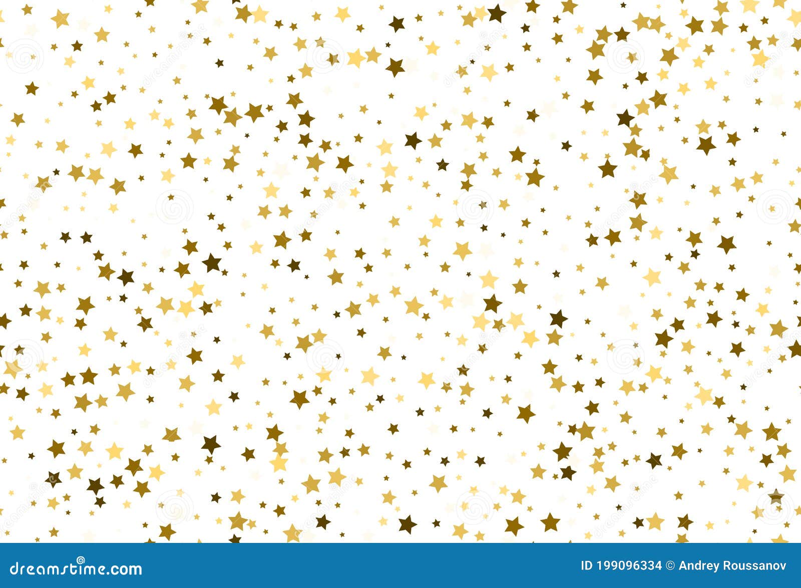 Seamless Golden Star Pattern. Vector Stock Vector - Illustration of ...