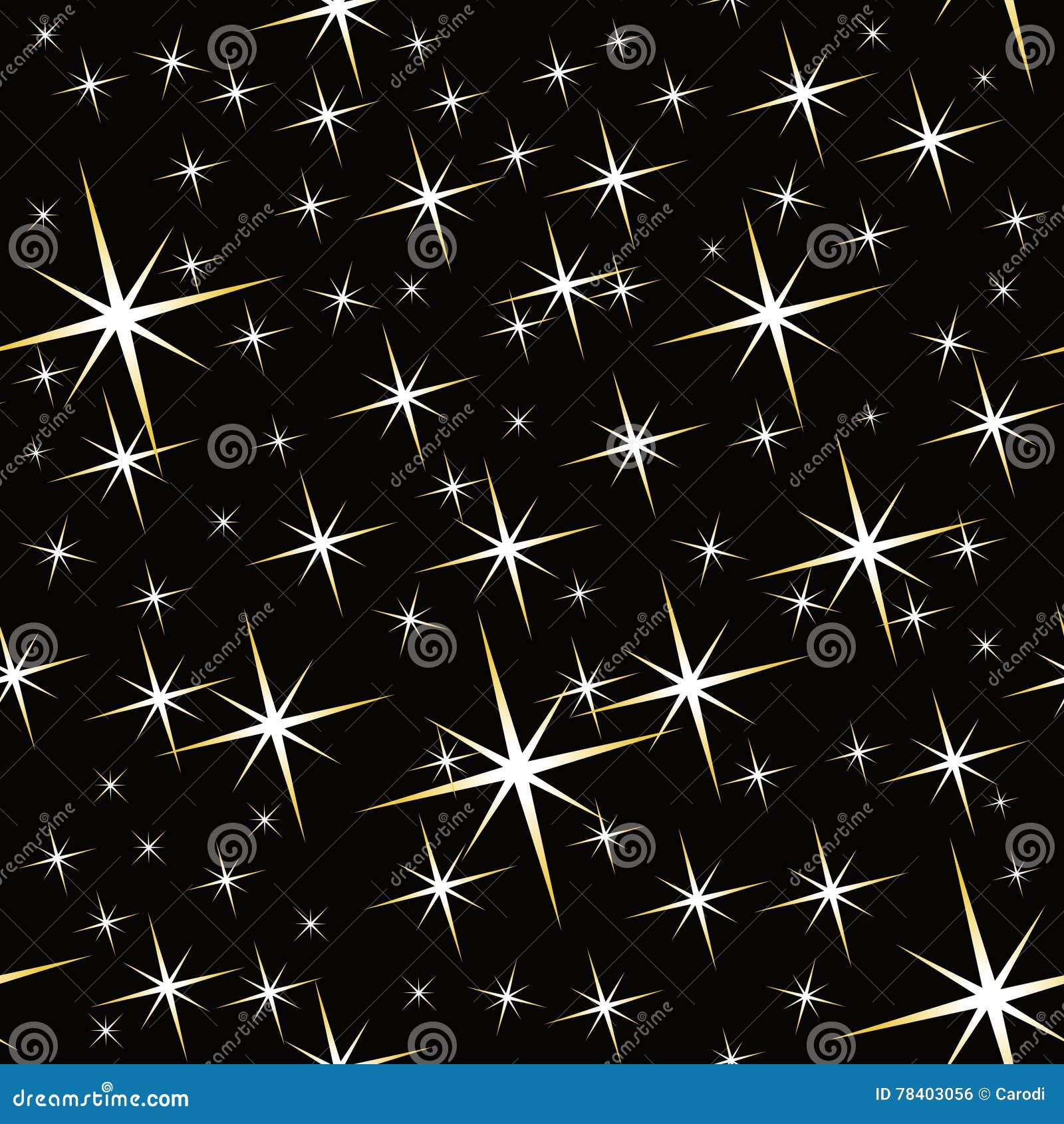 Seamless Golden Stars Pattern, Vector Stock Vector - Illustration of ...