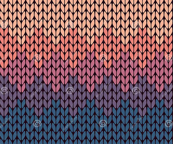 Seamless Gradient Knitted Pattern Stock Vector - Illustration of design ...