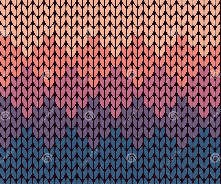 Seamless Gradient Knitted Pattern Stock Vector - Illustration of design ...