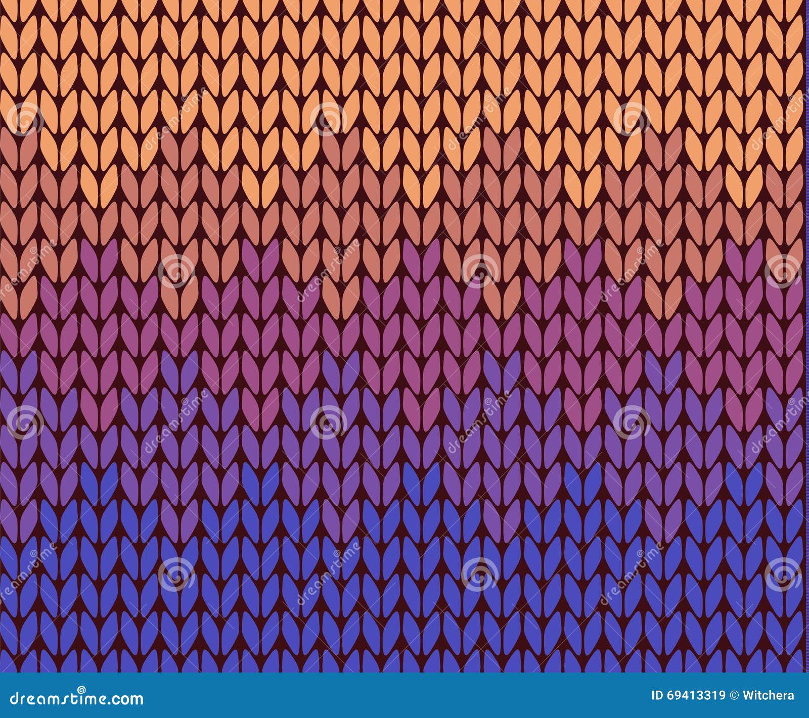 Seamless Gradient Knitting Pattern Stock Vector - Illustration of fiber ...