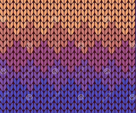 Seamless Gradient Knitting Pattern Stock Vector - Illustration of fiber ...