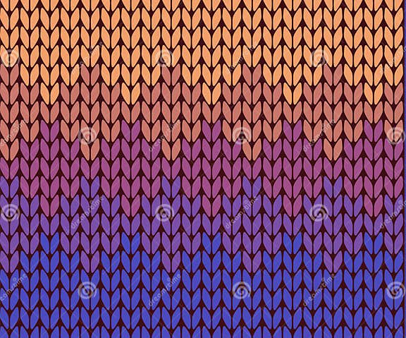 Seamless Gradient Knitting Pattern Stock Vector - Illustration of fiber ...