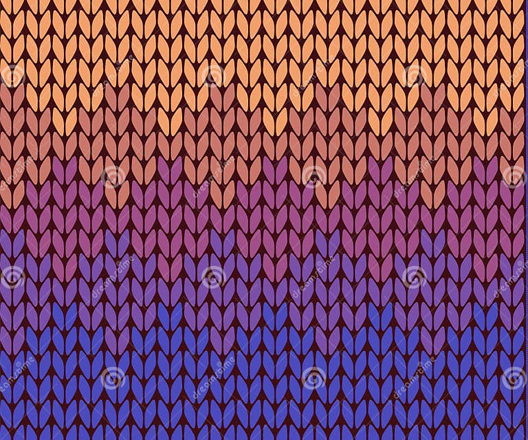 Seamless Gradient Knitting Pattern Stock Vector - Illustration of fiber ...
