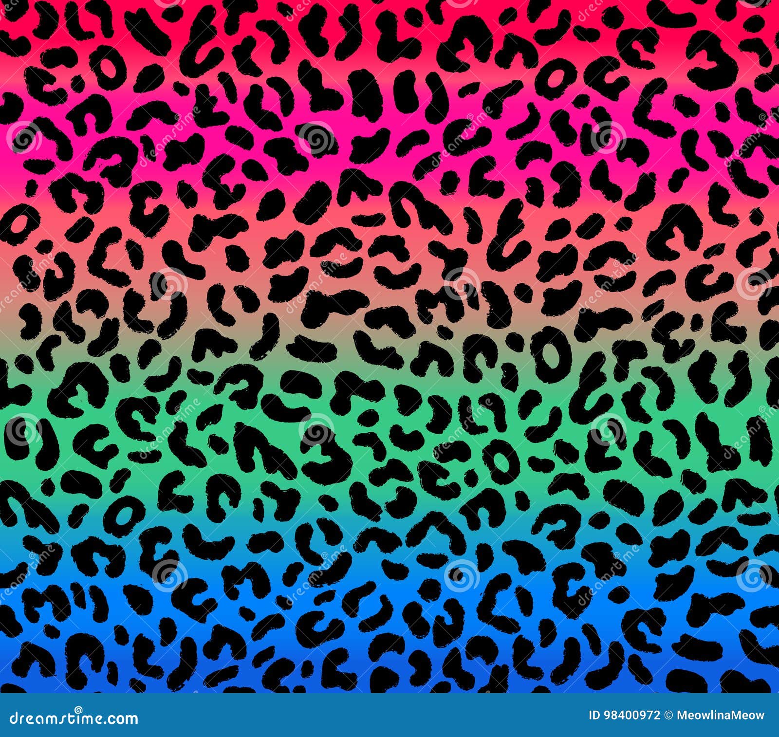 Seamless Gradient Leopard Pattern Stock Vector - Illustration of fabric ...
