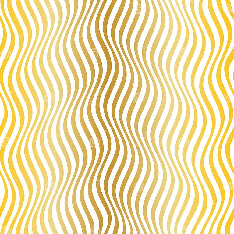 Seamless Gradient Metallic Gold Wave Pattern Stock Illustration ...