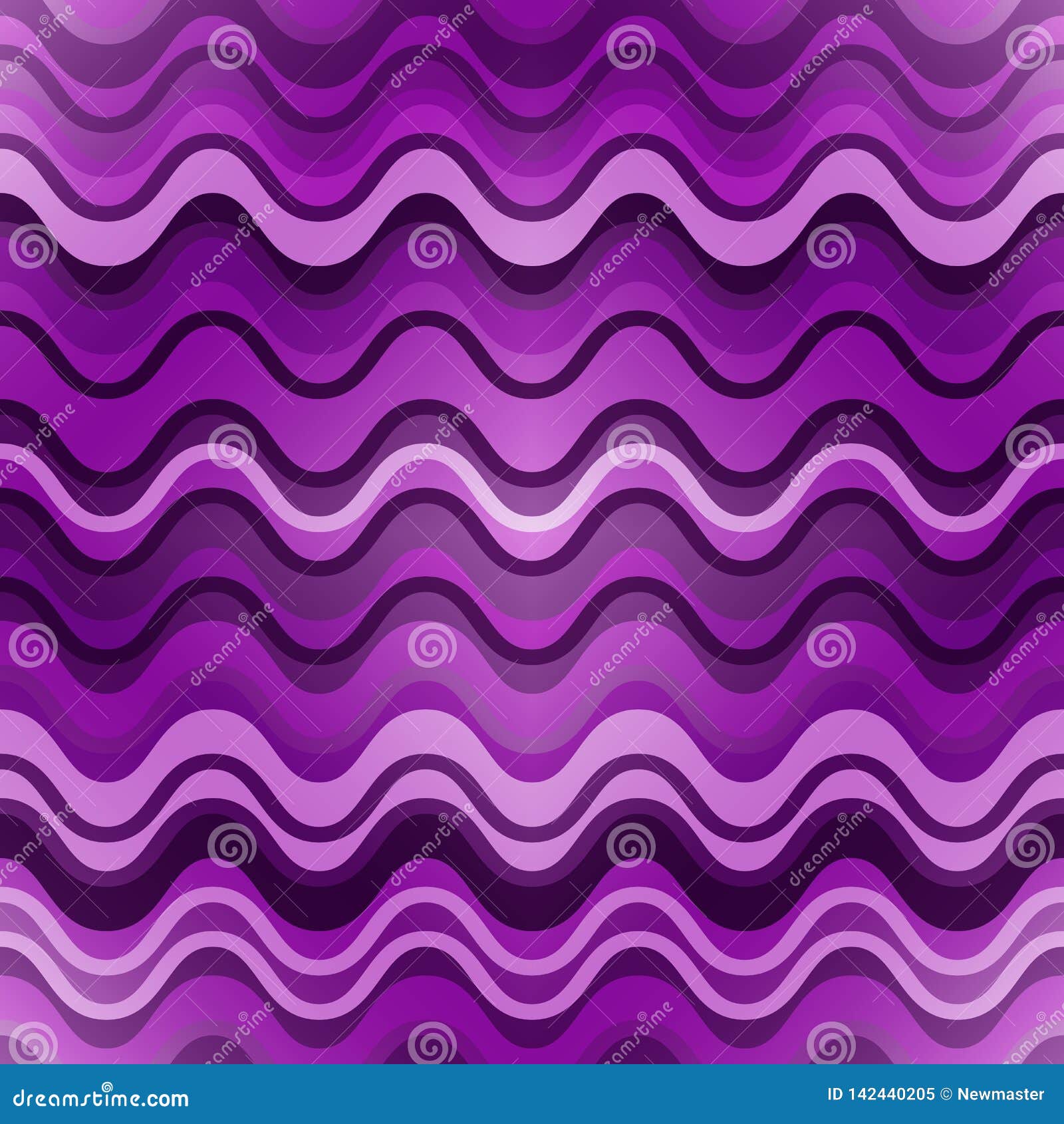 Seamless Pattern with Colorful Purple Waves Stock Vector - Illustration ...