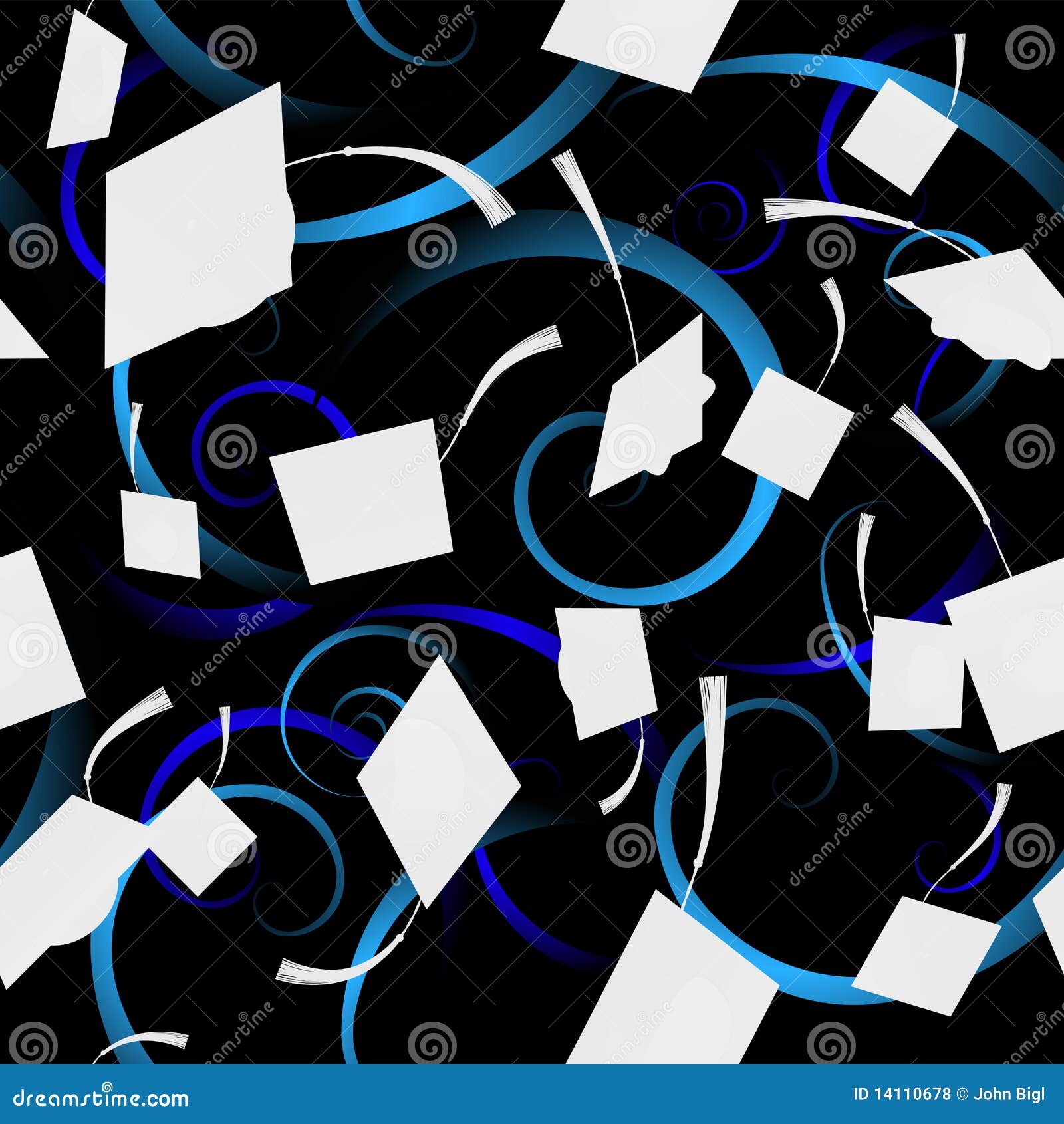 Seamless Graduation Swirl Background Stock Vector - Illustration of ...