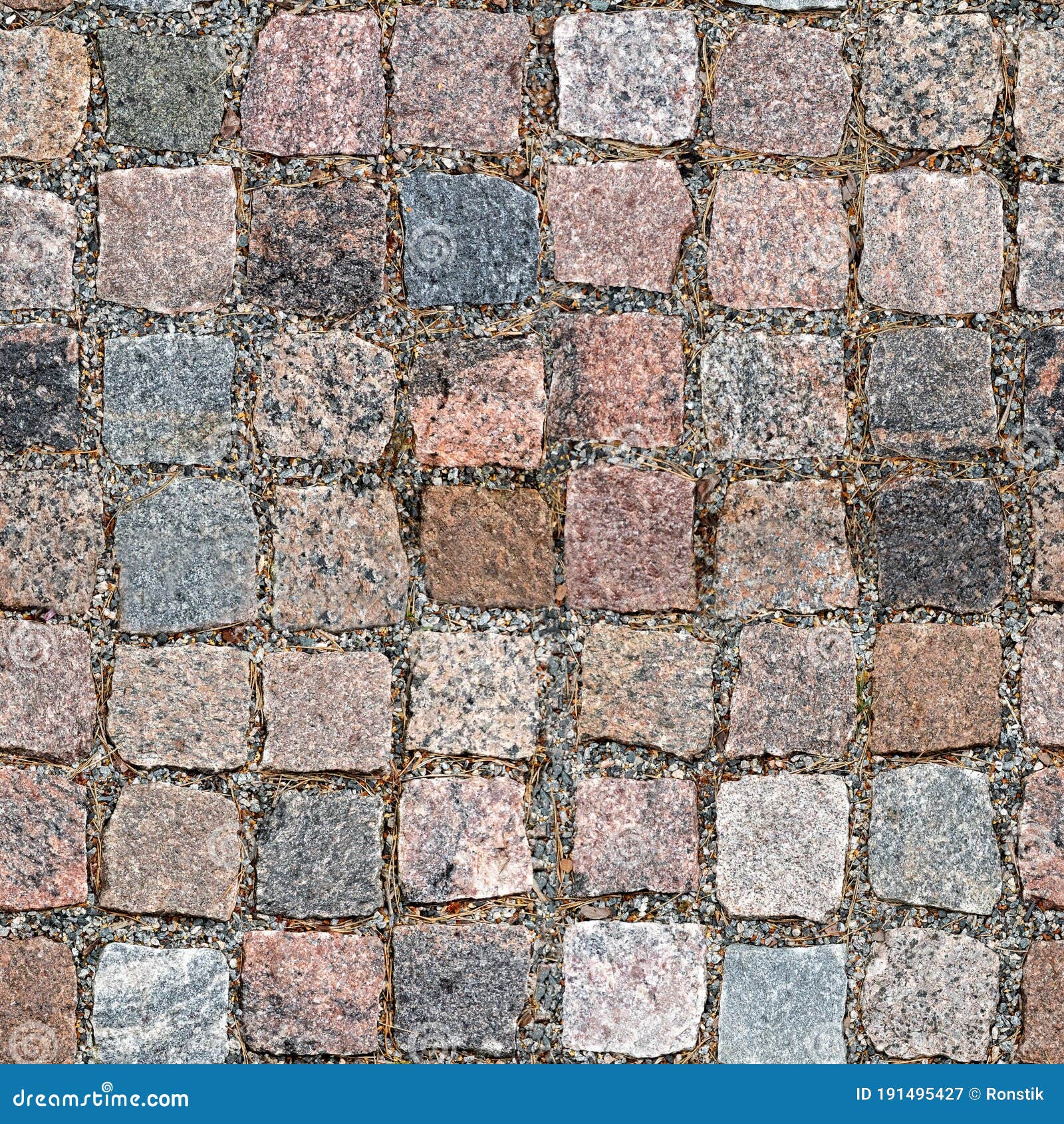 Seamless Granite Cobblestone Pavement Texture Stock Image - Image of ...