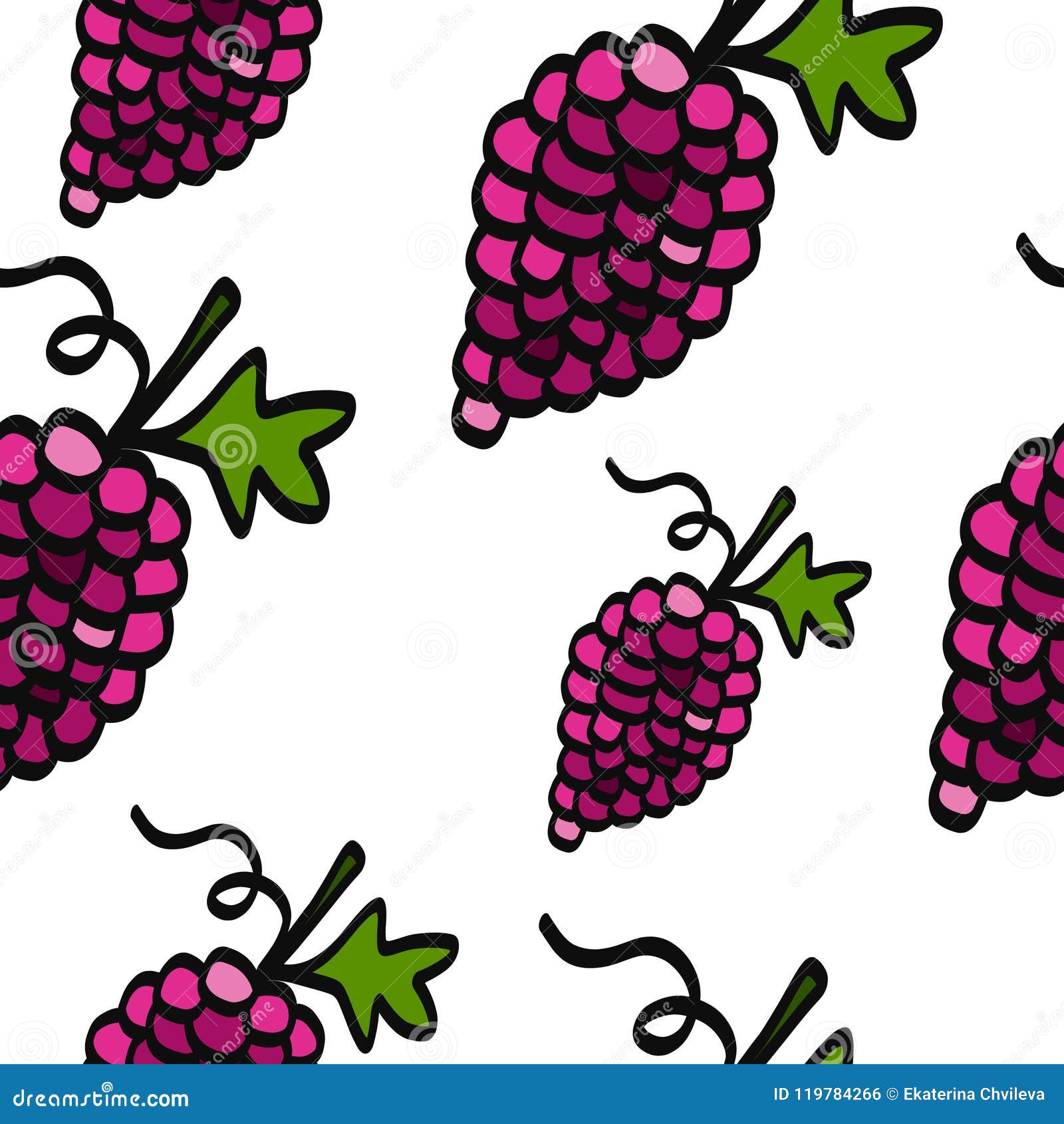 Seamless grape pattern stock vector. Illustration of decorative - 119784266