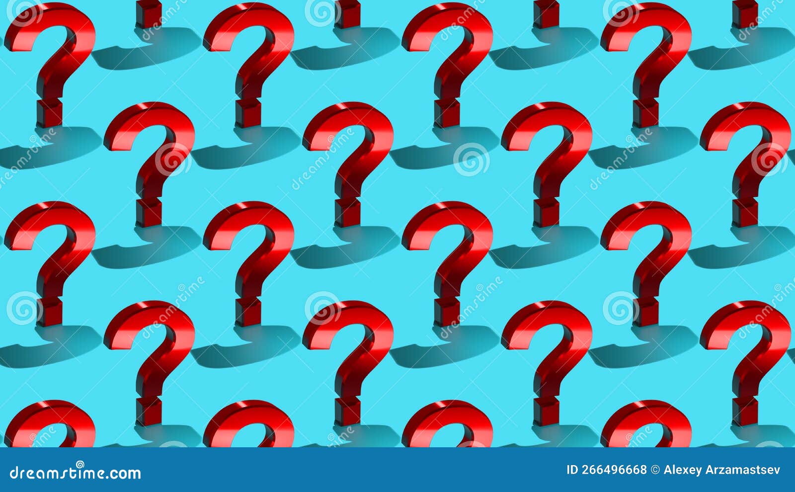 Seamless Graphic Pattern with Red Question Marks on a Blue Background ...