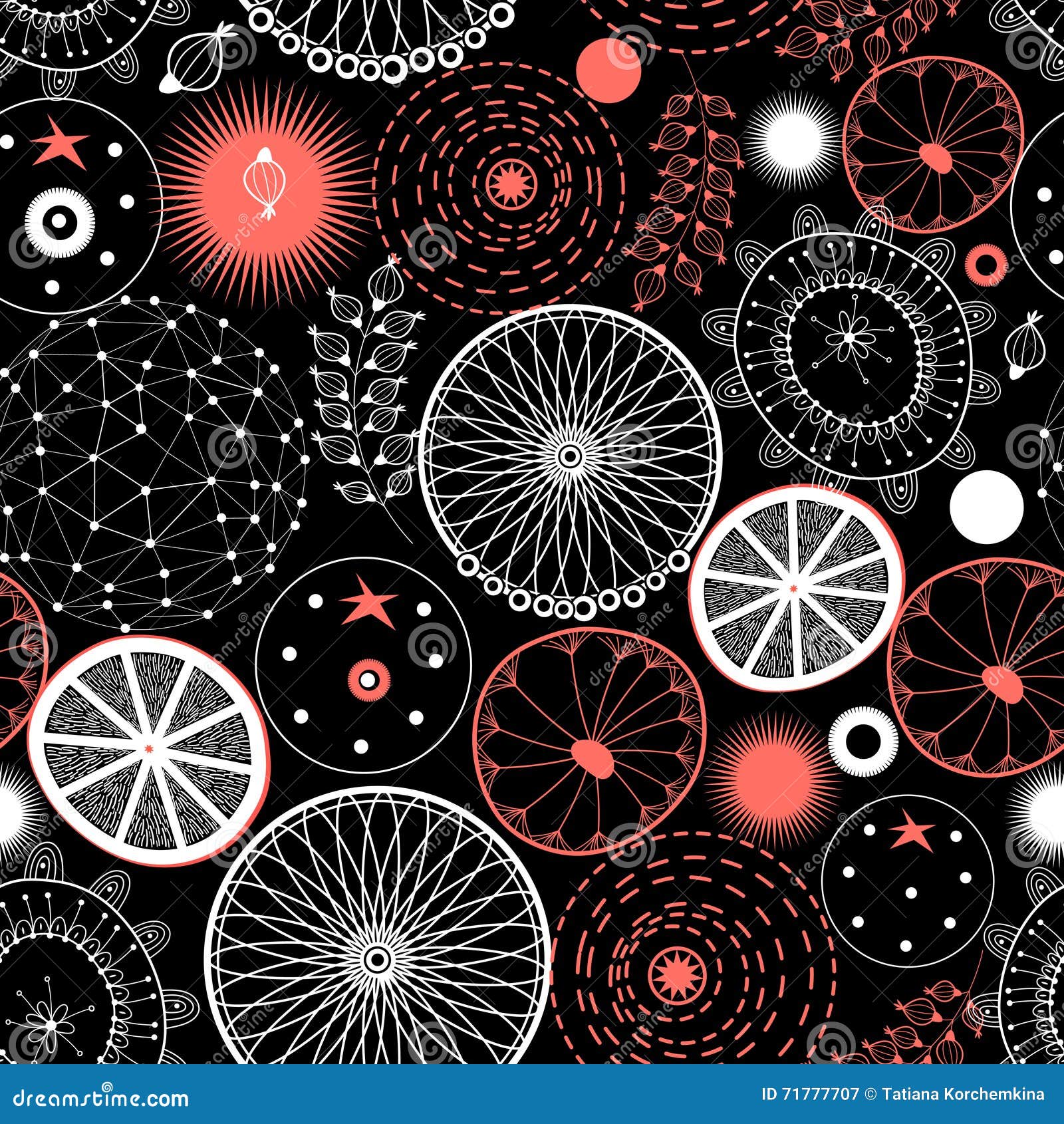 Seamless graphic pattern stock vector. Illustration of fine - 71777707