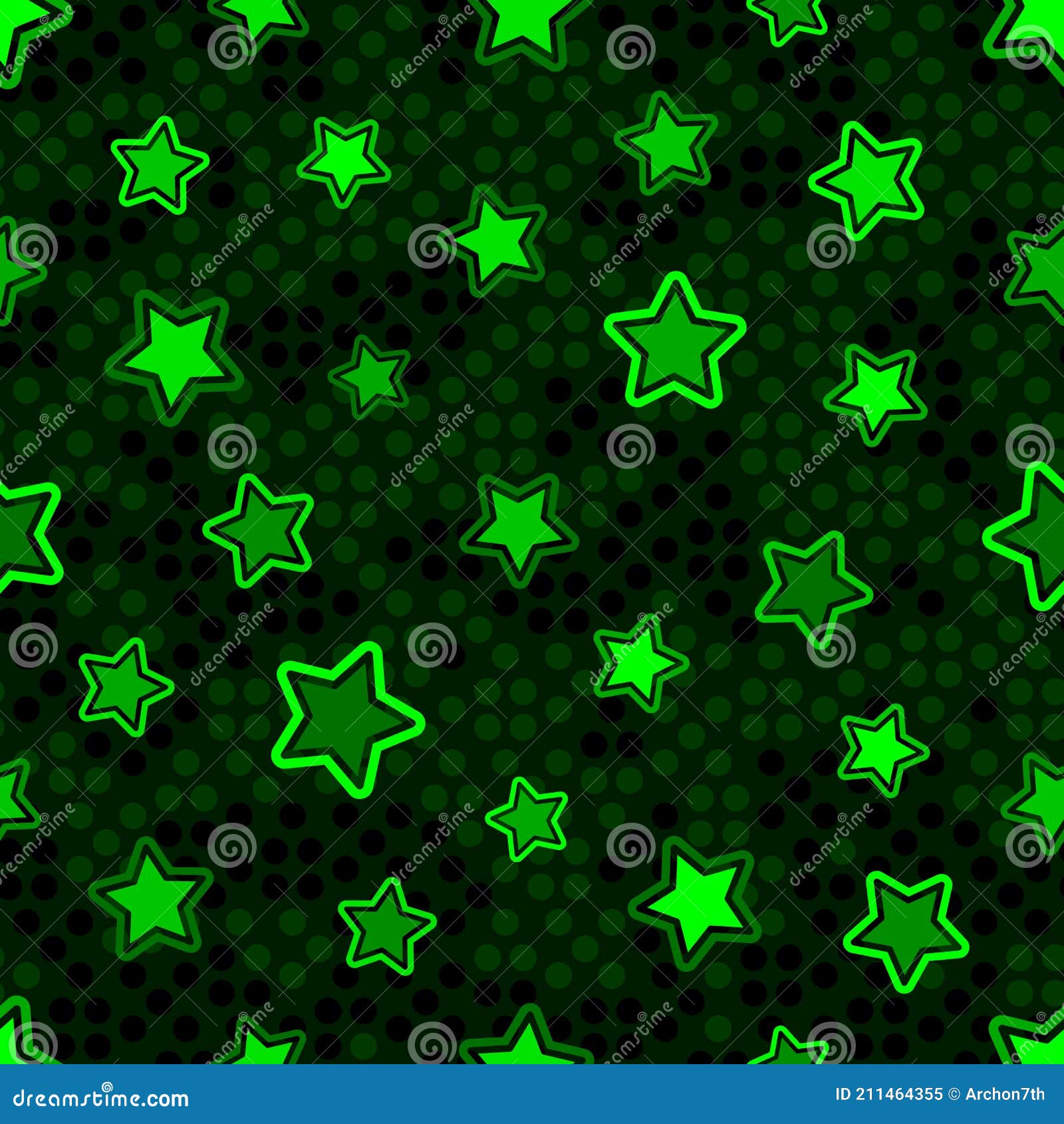 Seamless Graphic Pattern with Simple Geometric Shape of the Stars Stock ...