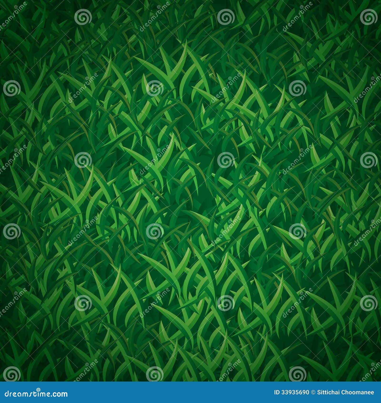 Seamless Grass Pattern stock vector. Illustration of gardening - 33935690