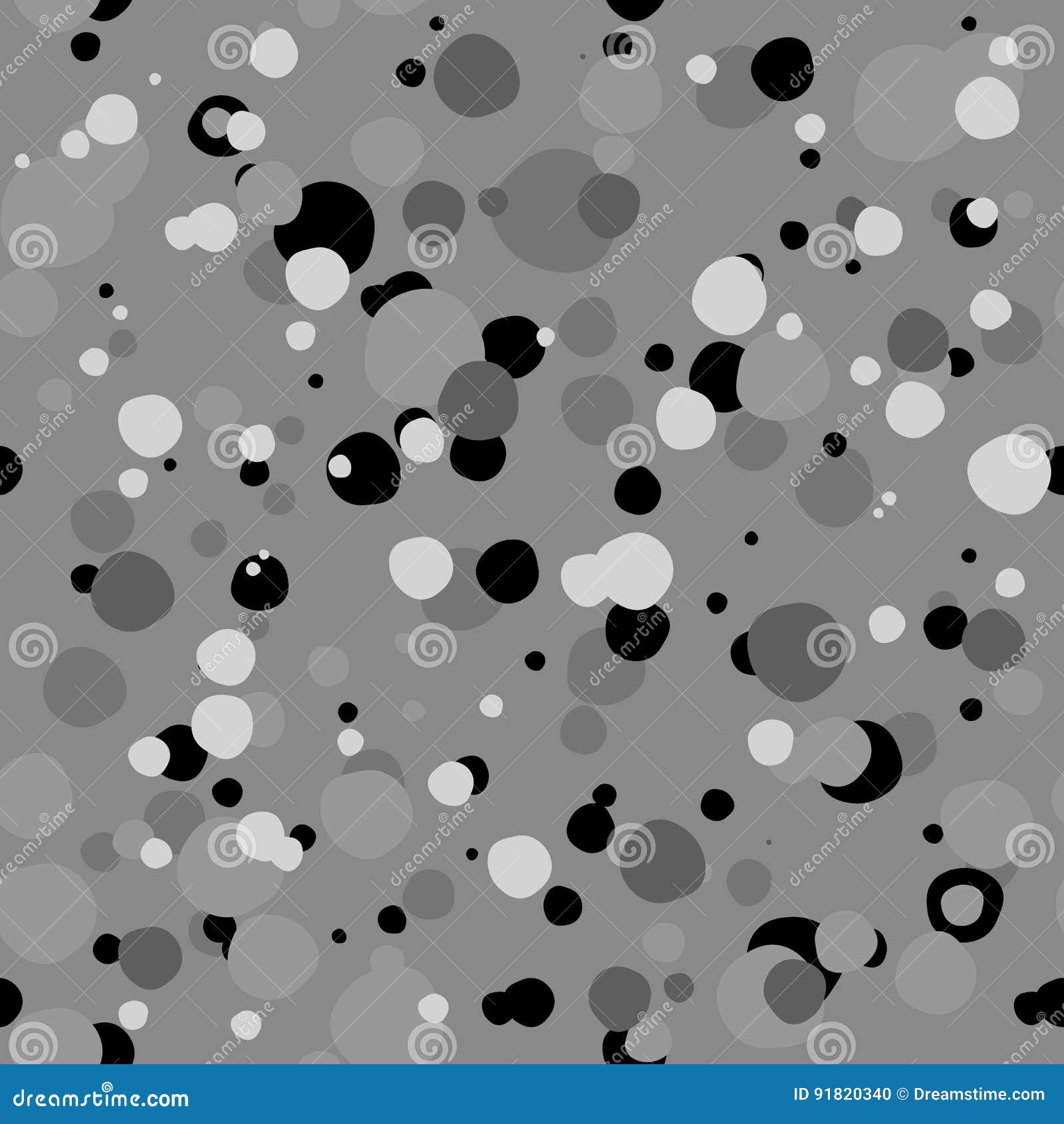 Seamless Gray Dotted Pattern Stock Vector - Illustration of blot, paper ...
