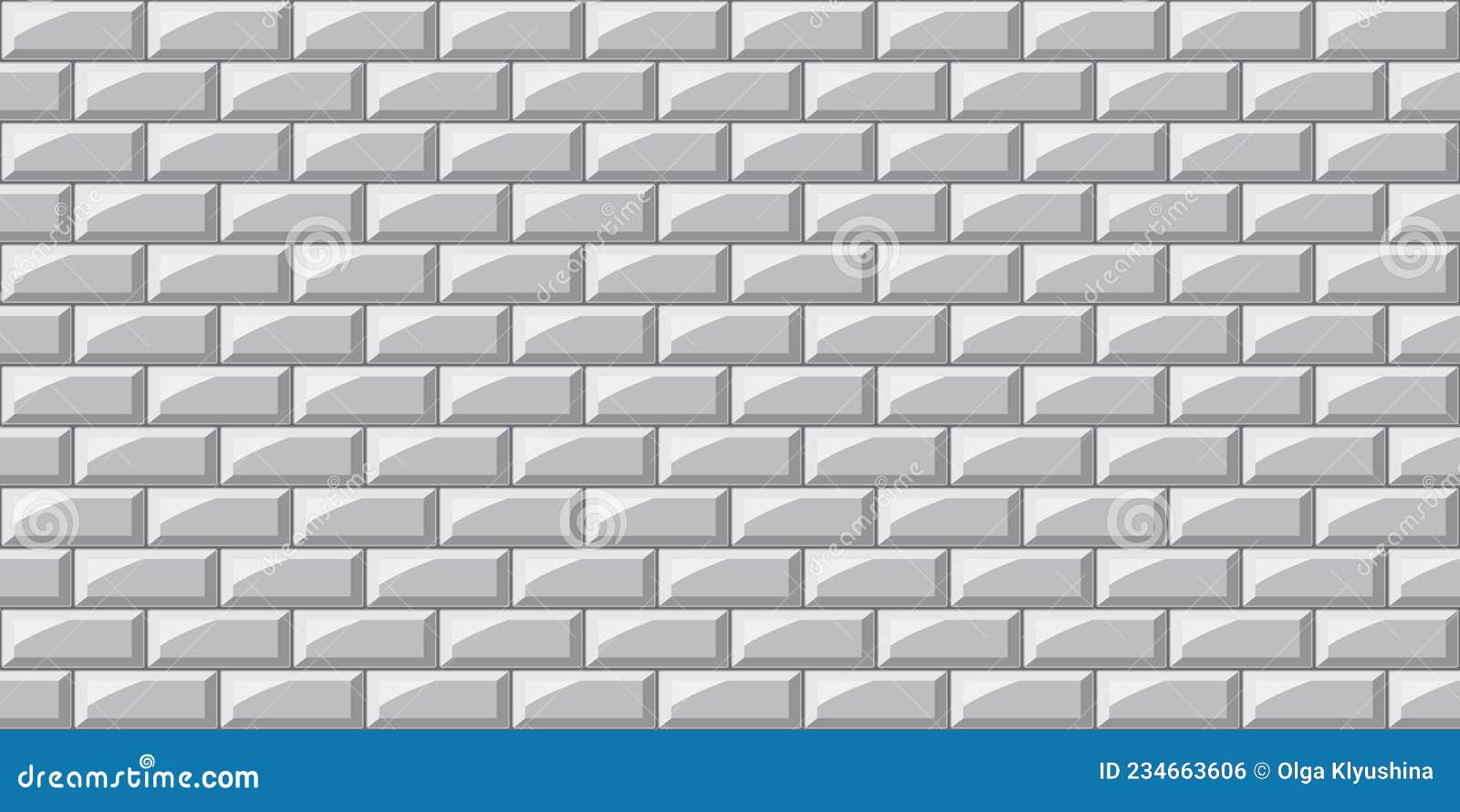Seamless Gray Metro Pattern. Brick Wall Stock Vector - Illustration of ...