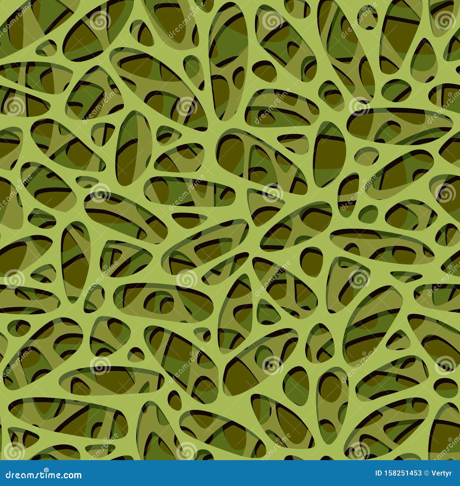 Seamless Green Background with Irregularly Shaped Ellipses on Sheet ...