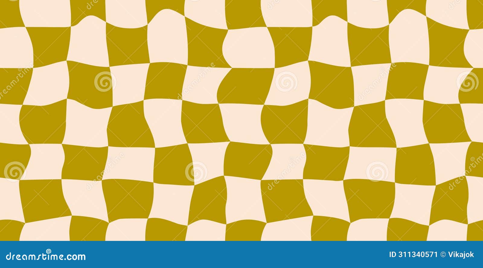 Seamless Green Beige Checkerboard Pattern. Repeating Distorted ...