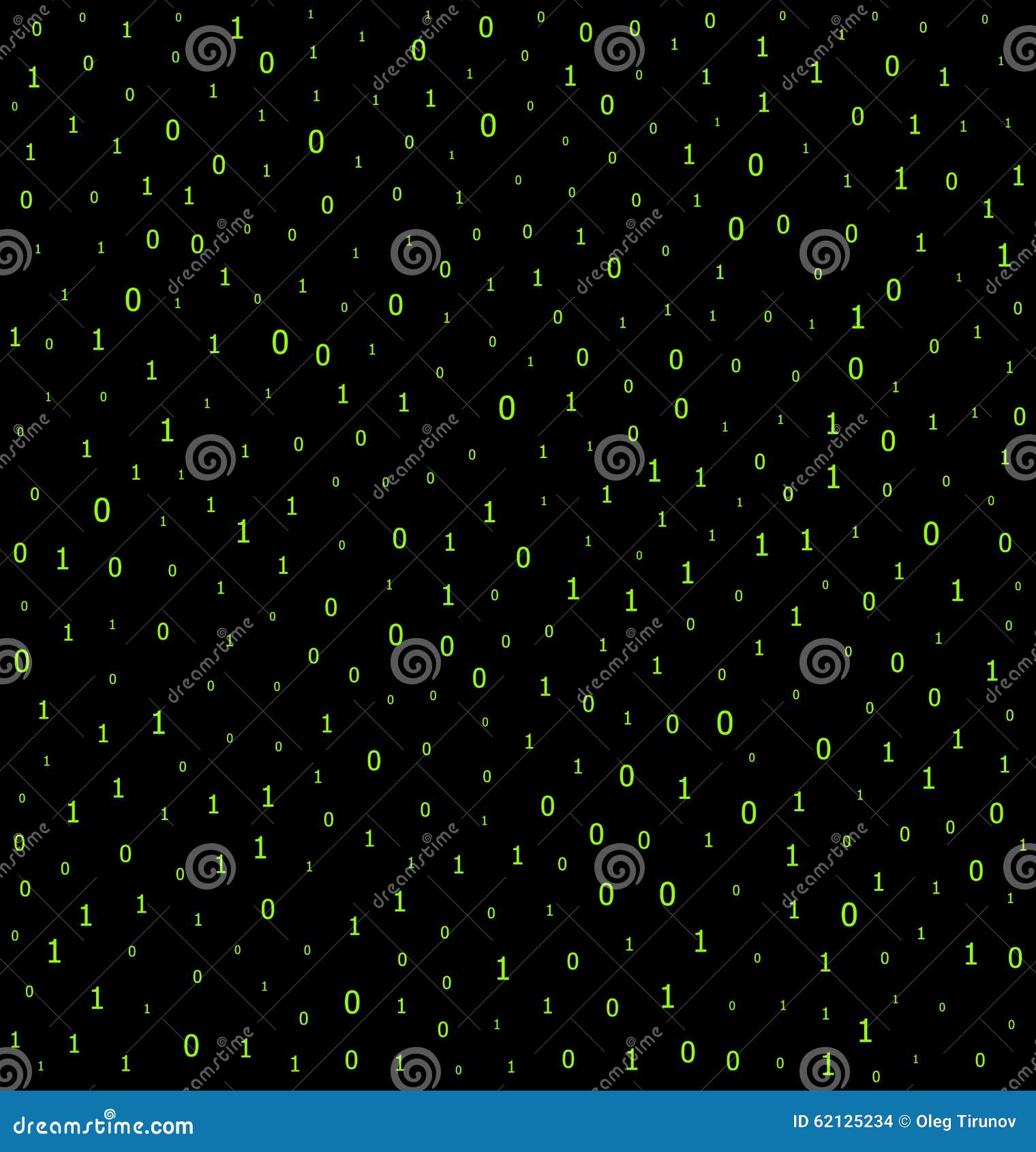 Seamless Green Binary Virtual Code Stock Vector Illustration Of